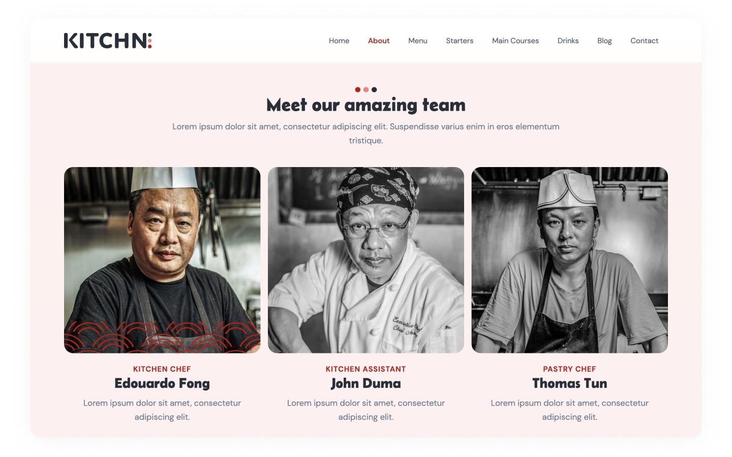 KITCHN - Restaurant HTML5 Responsive Website Template