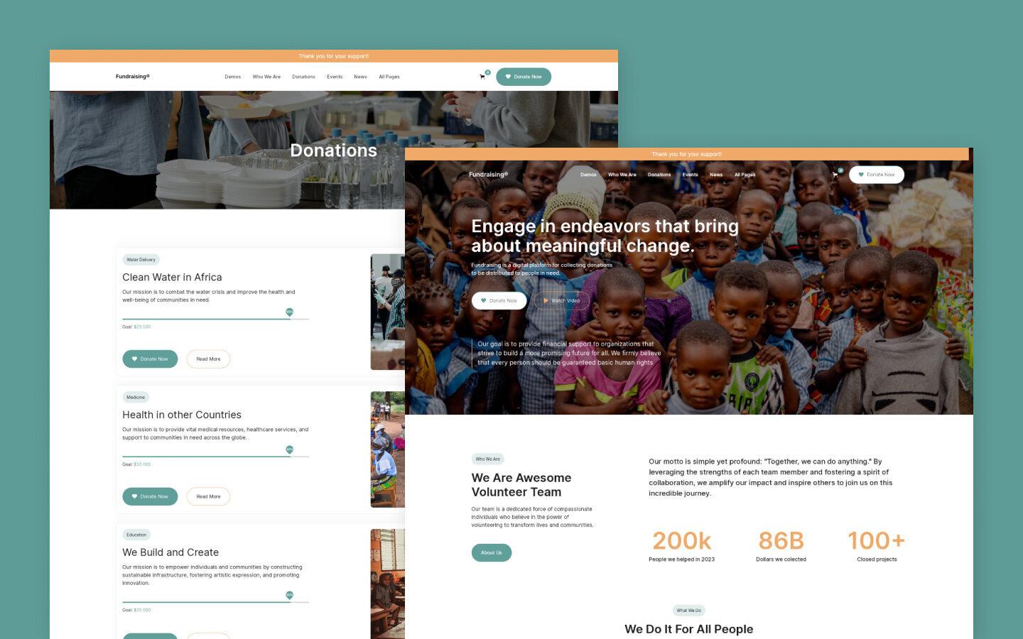 Fundraising - Charity HTML5 Responsive Website Template