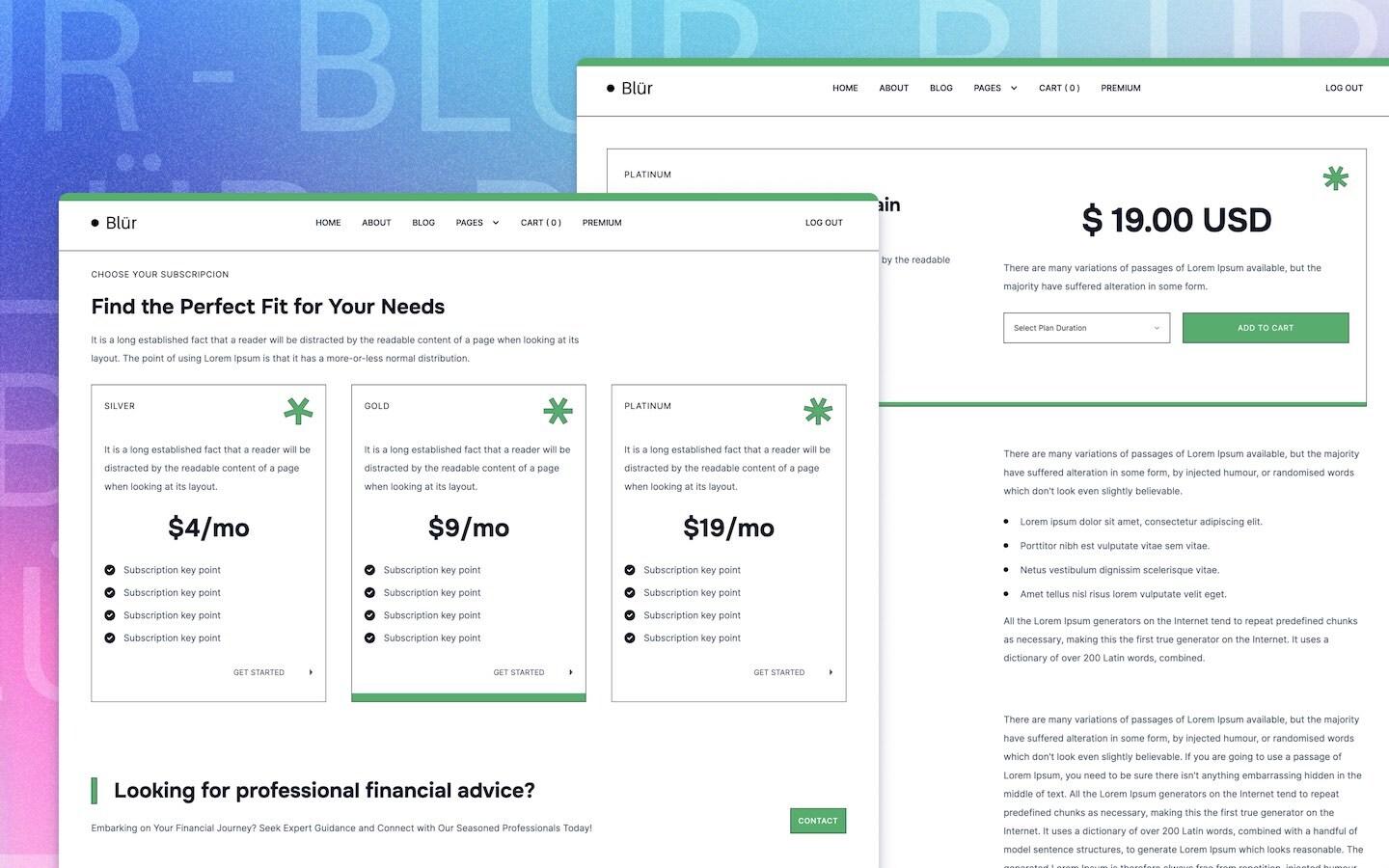 Blur - Blog HTML5 Responsive Website Template