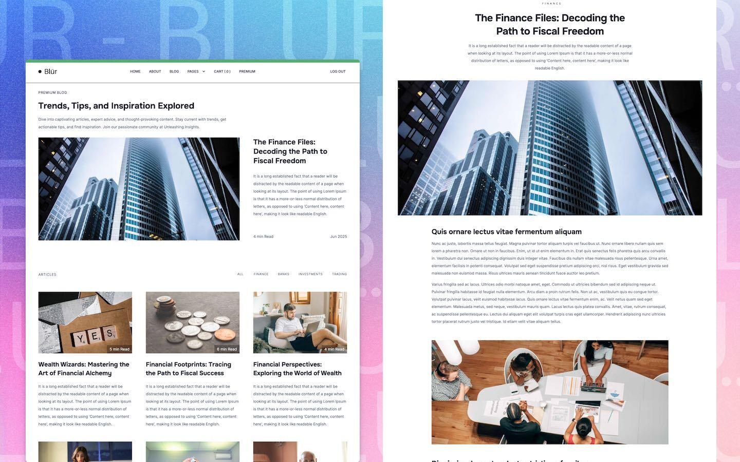Blur - Blog HTML5 Responsive Website Template