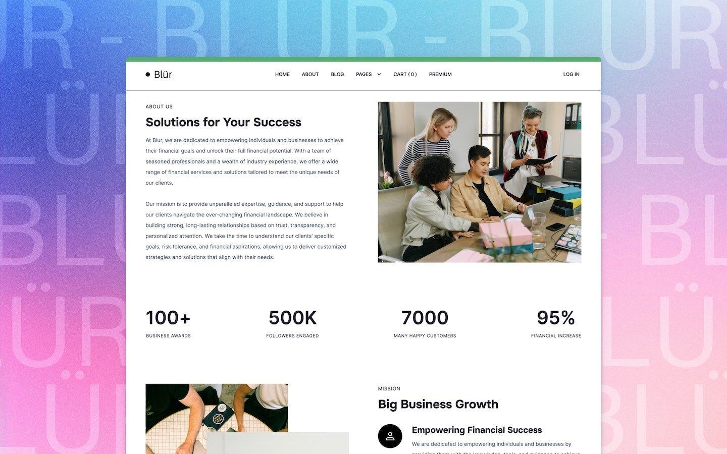 Blur - Blog HTML5 Responsive Website Template