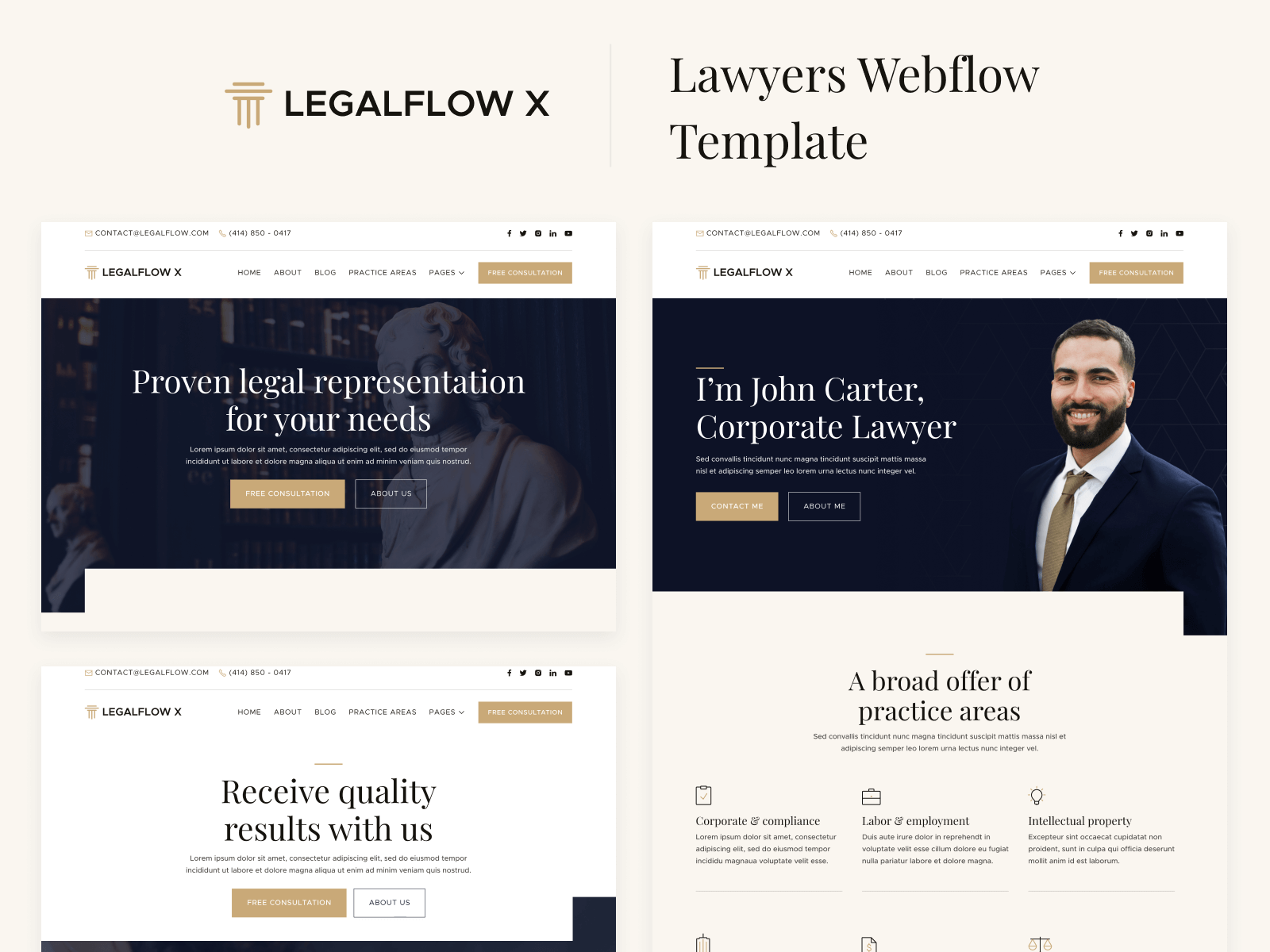 LegalFlow X - Law Firm HTML5 Responsive Website Template