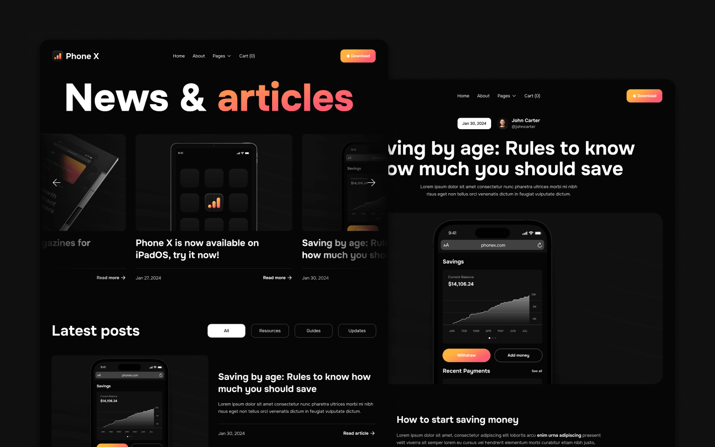 Phone X - App HTML5 Responsive Website Template