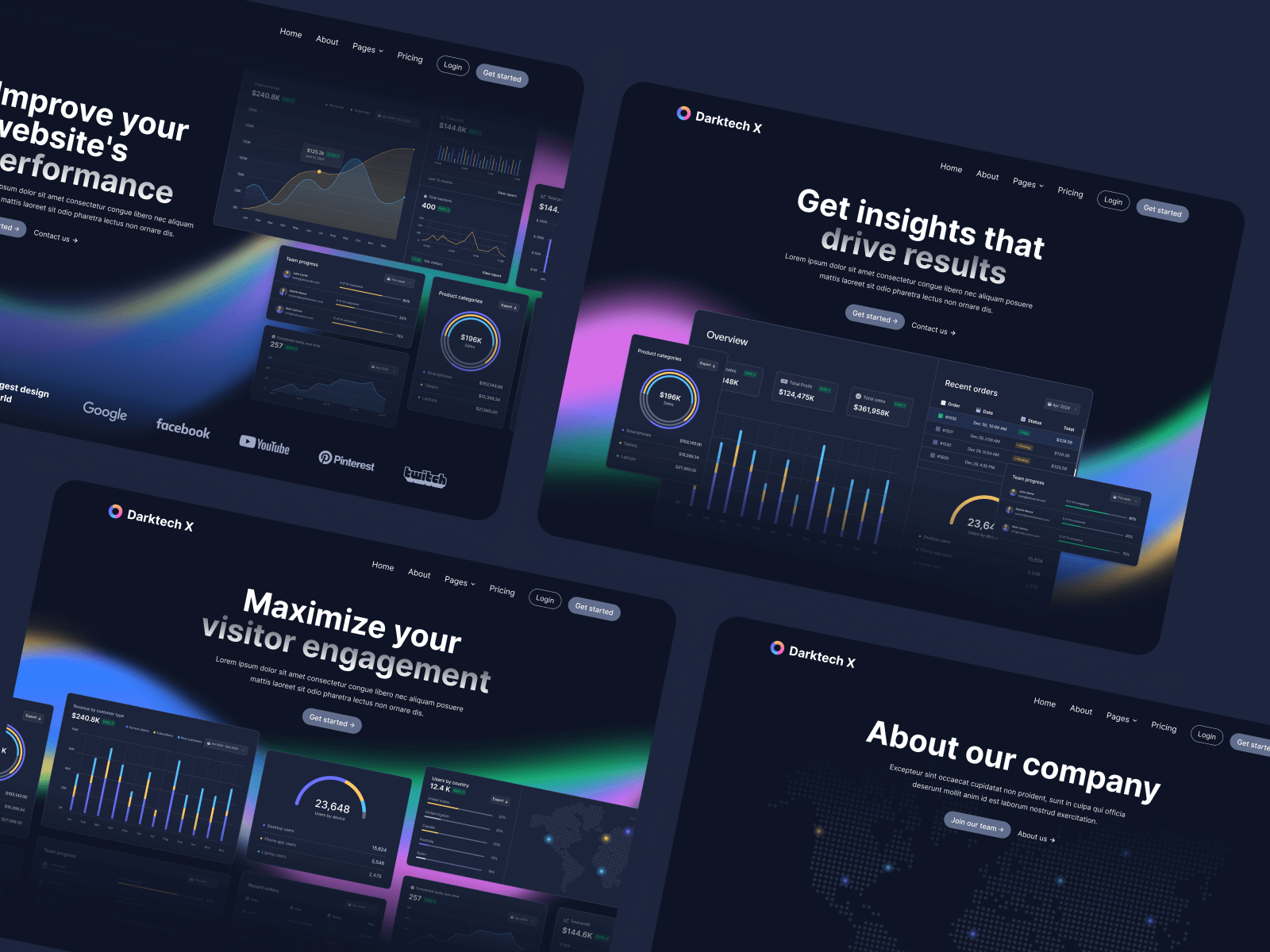Darktech X - SaaS HTML5 Responsive Website Template