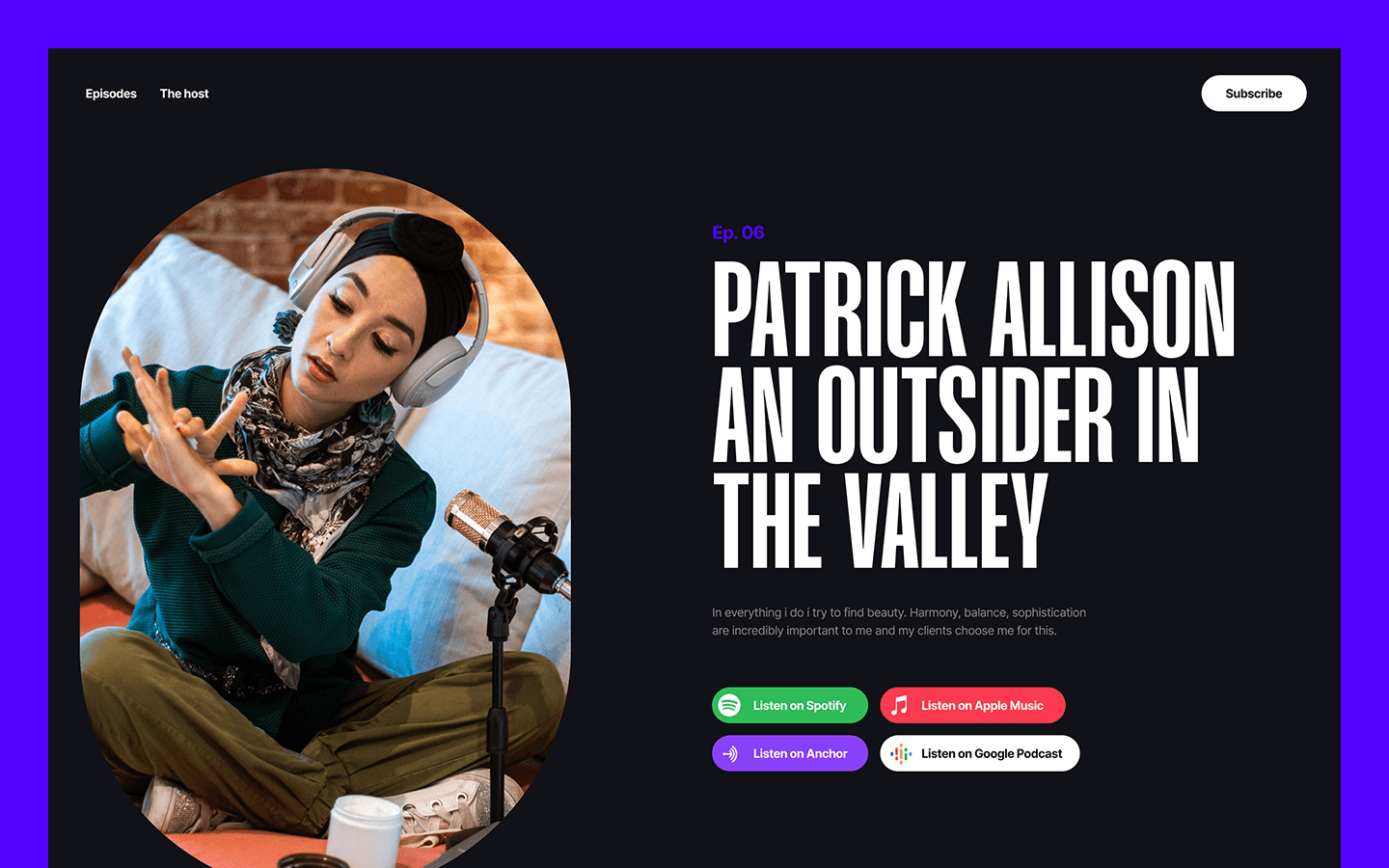 Salammbo - Podcast HTML5 Responsive Website Template