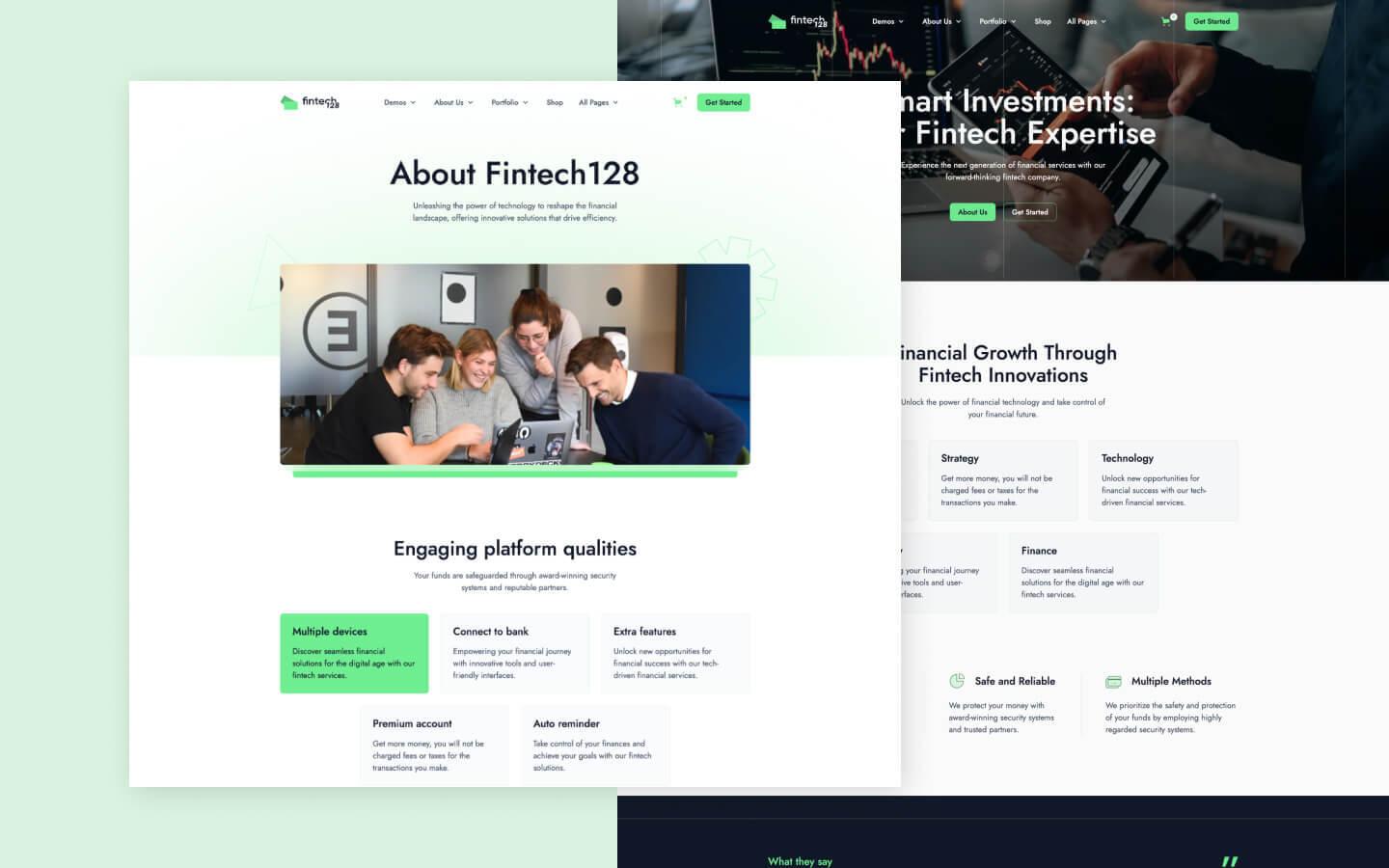 Fintech 128 - Finance HTML5 Responsive Website Template