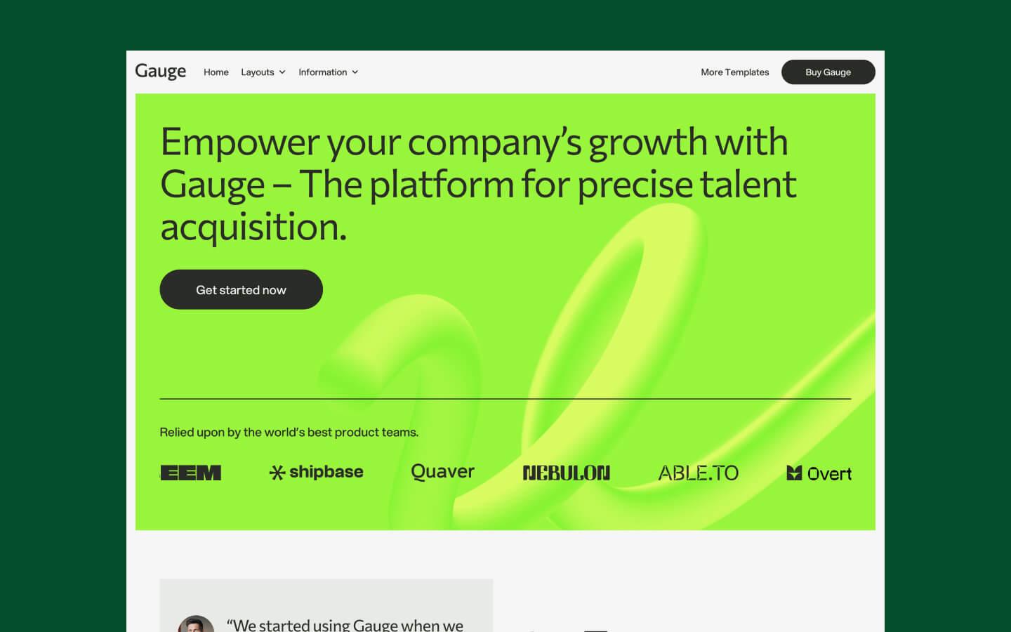 Gauge - Software HTML5 Responsive Website Template
