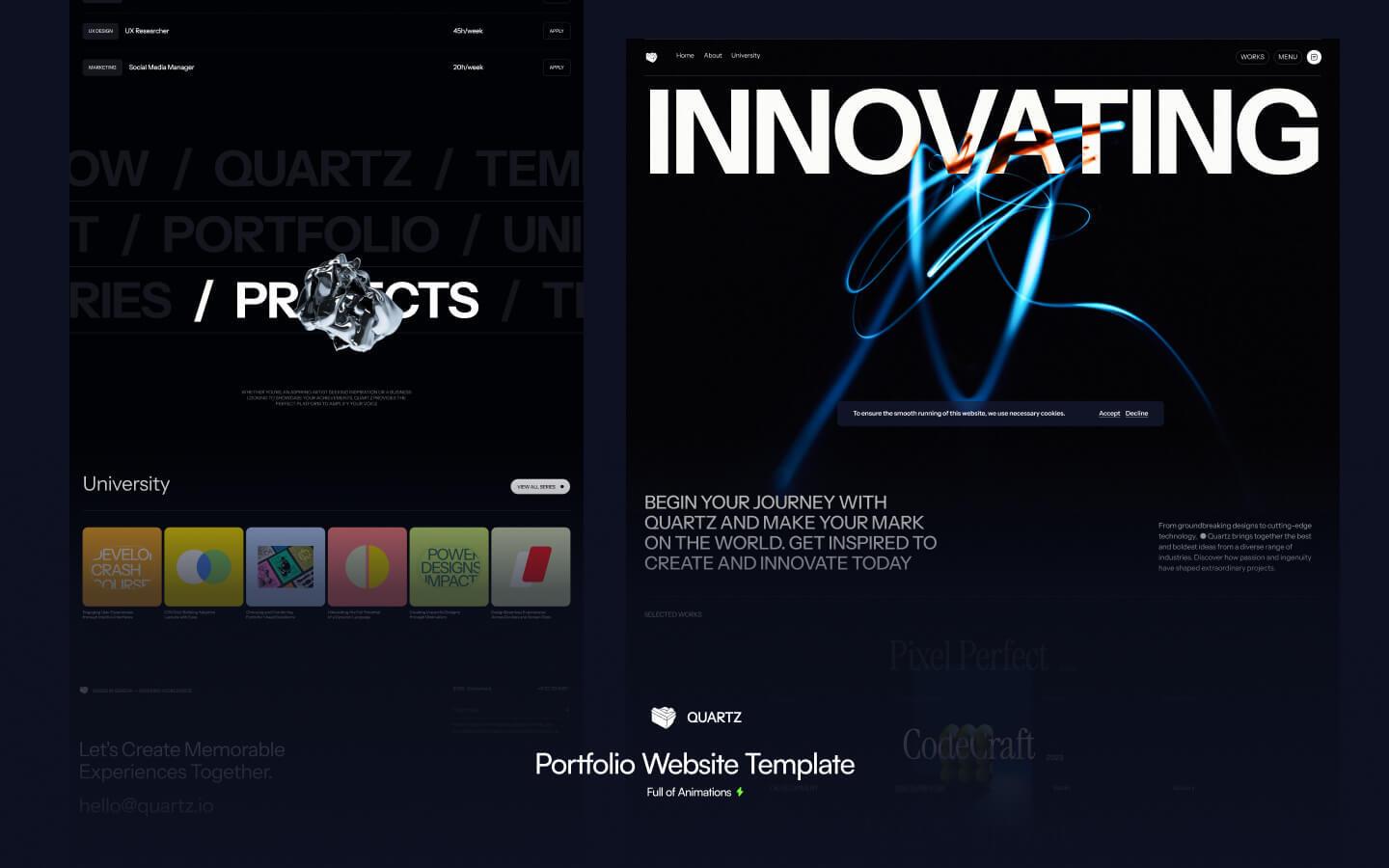 Quartz - Portfolio HTML5 Responsive Website Template