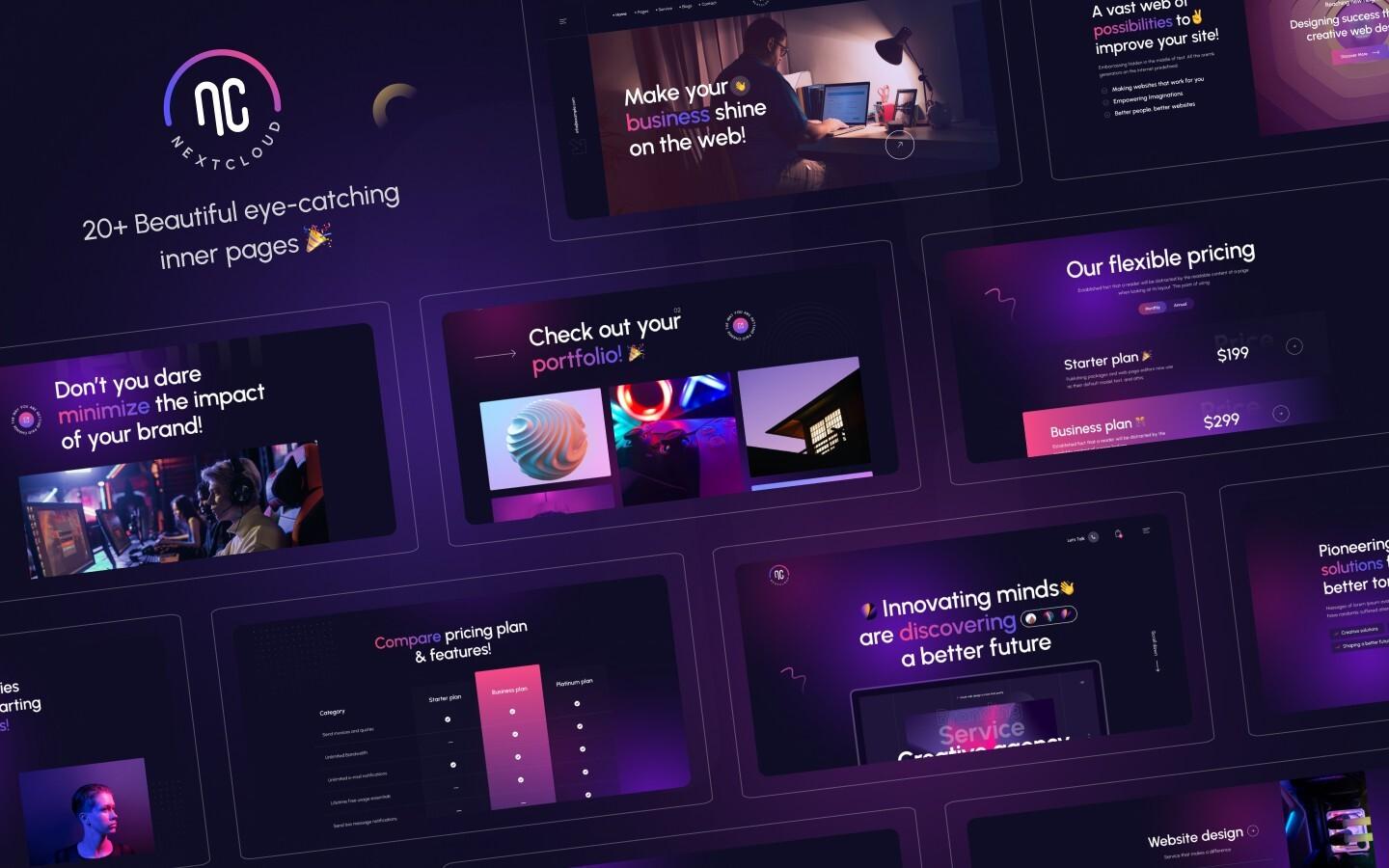 Nextcloud - Agency HTML5 Responsive Website Template