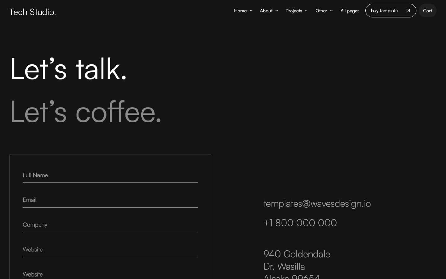 Tech Studio - Agency HTML5 Responsive Website Template