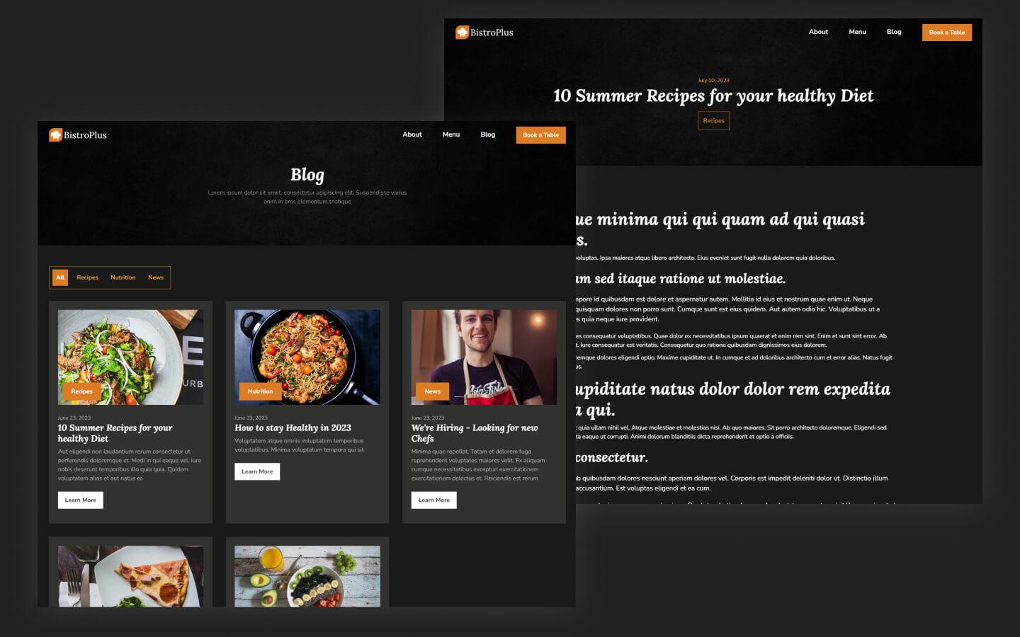 BistroPlus - Restaurant HTML5 Responsive Website Template