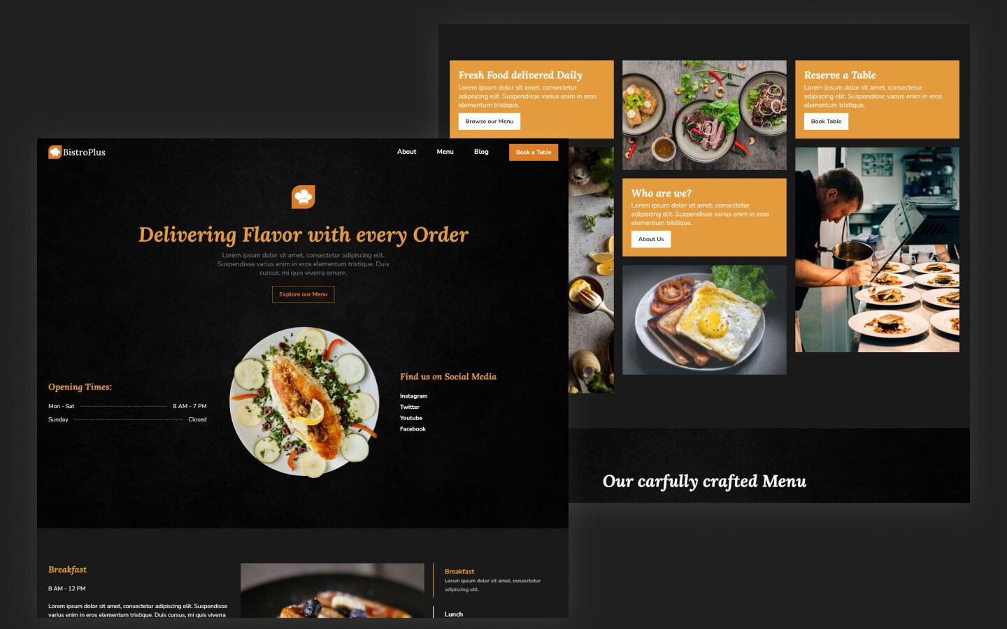 BistroPlus - Restaurant HTML5 Responsive Website Template