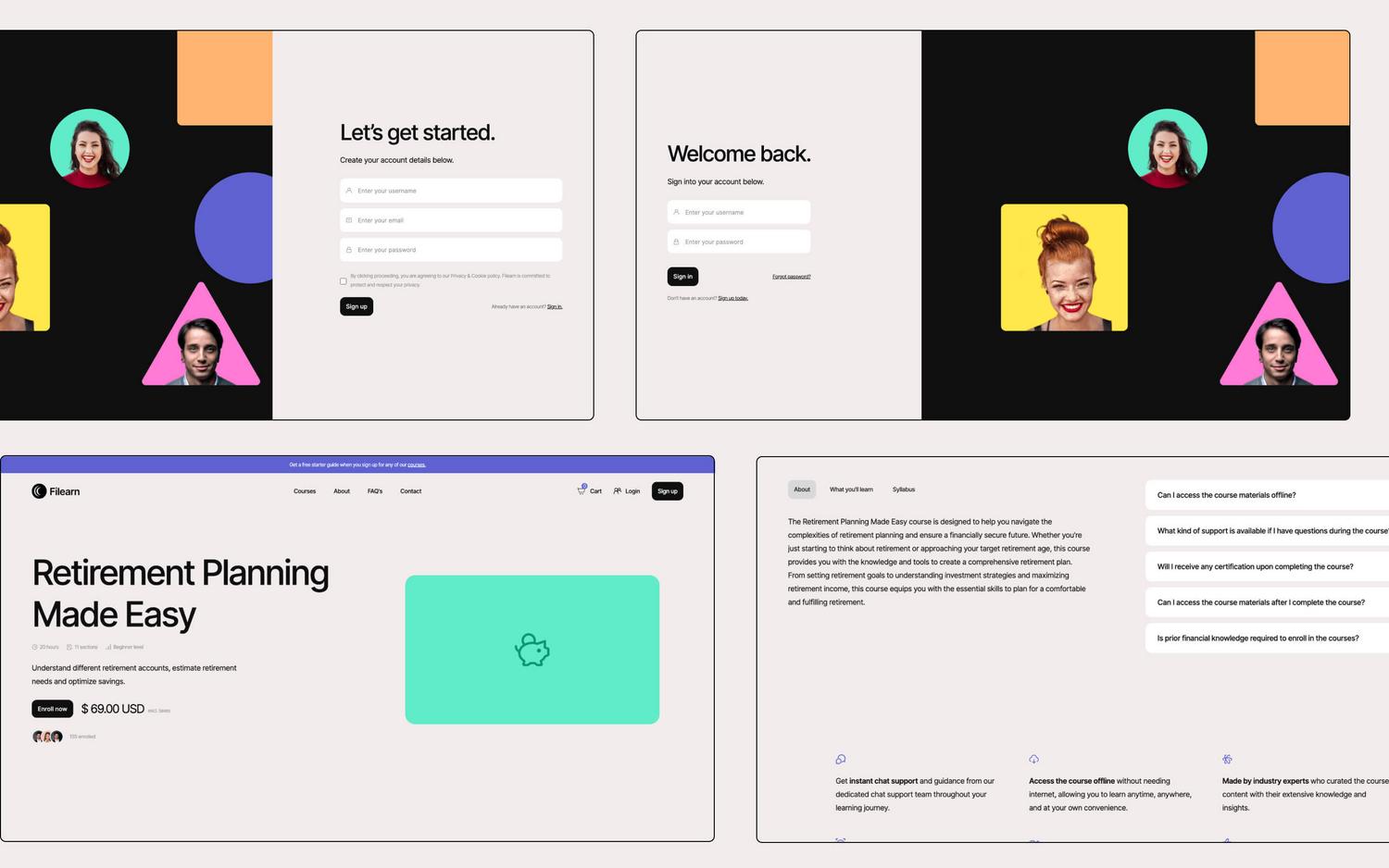 Filearn - Learning HTML5 Responsive Website Template