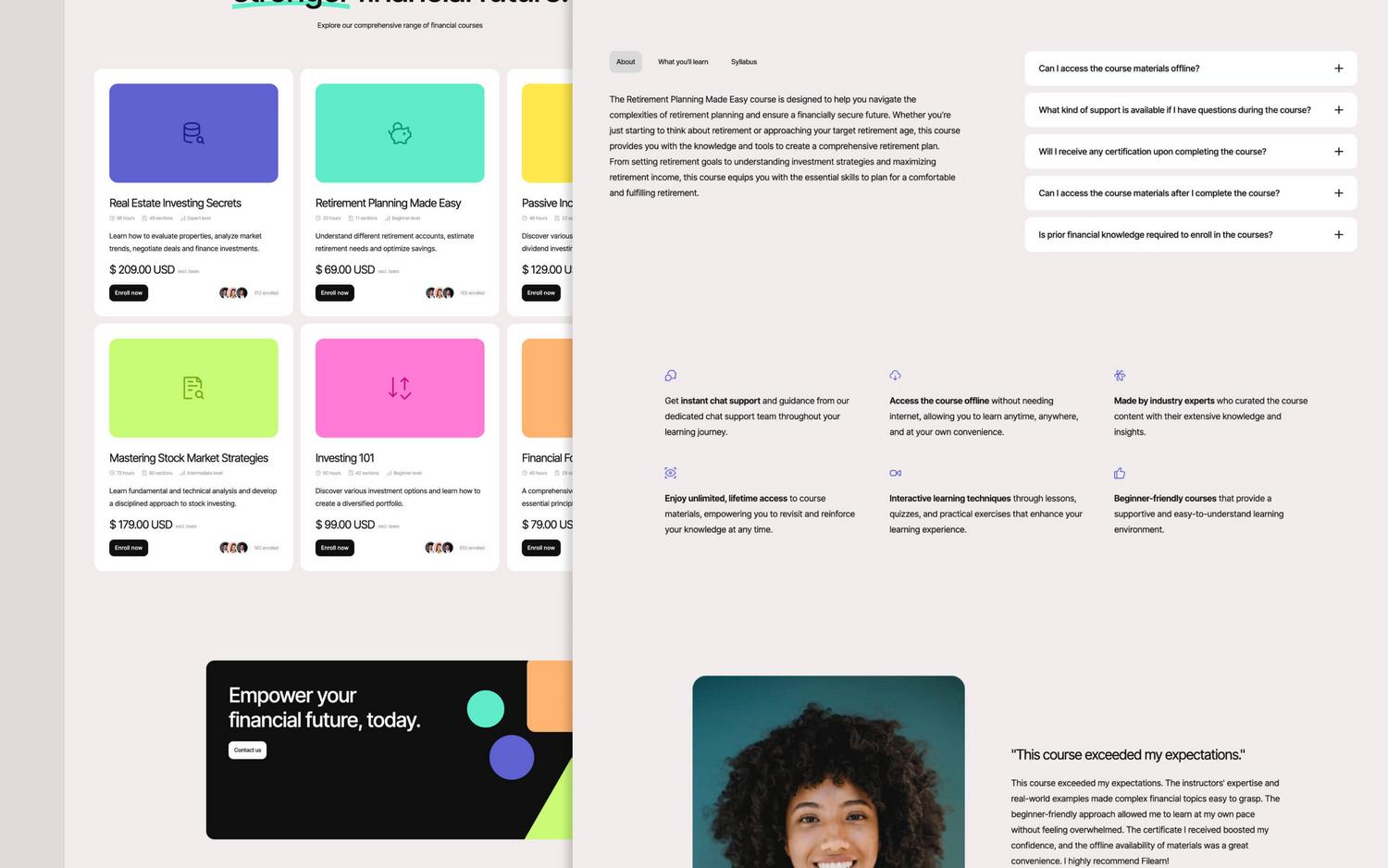 Filearn - Learning HTML5 Responsive Website Template