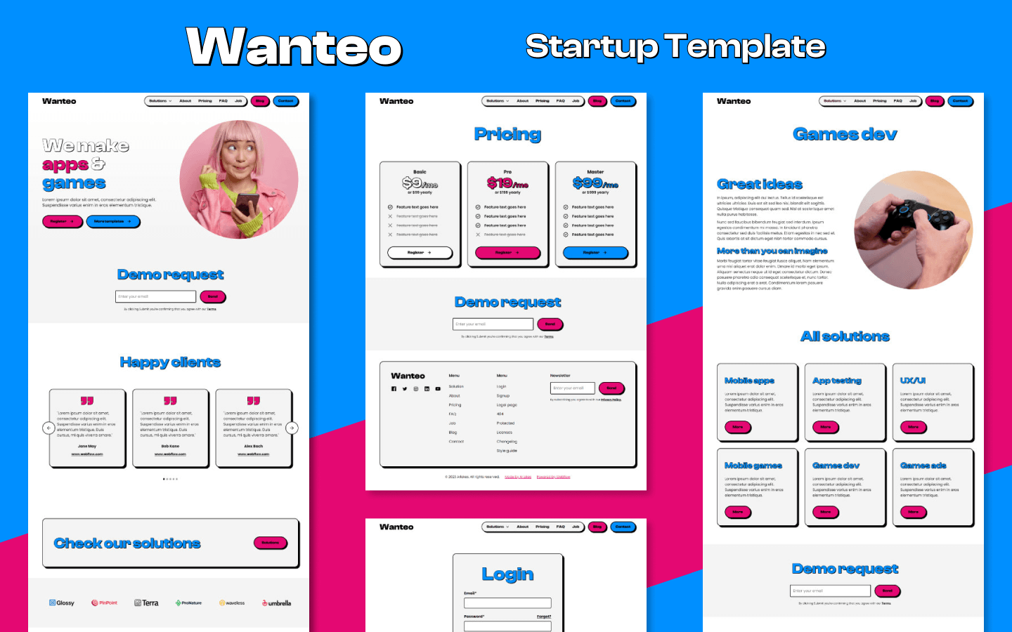 Wanteo - Startup HTML5 Responsive Website Template