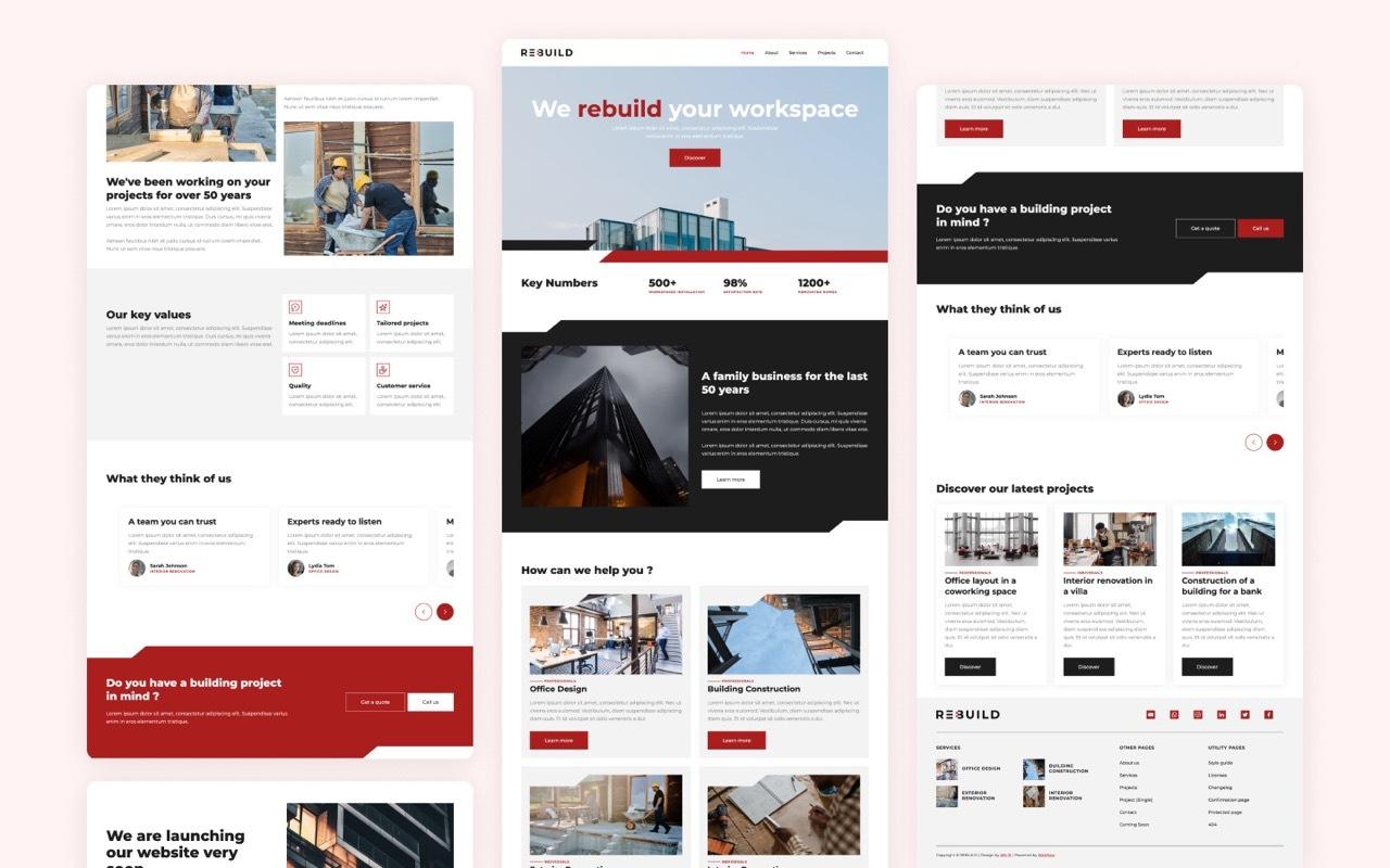 REBUILD - Construction HTML5 Responsive Website Template