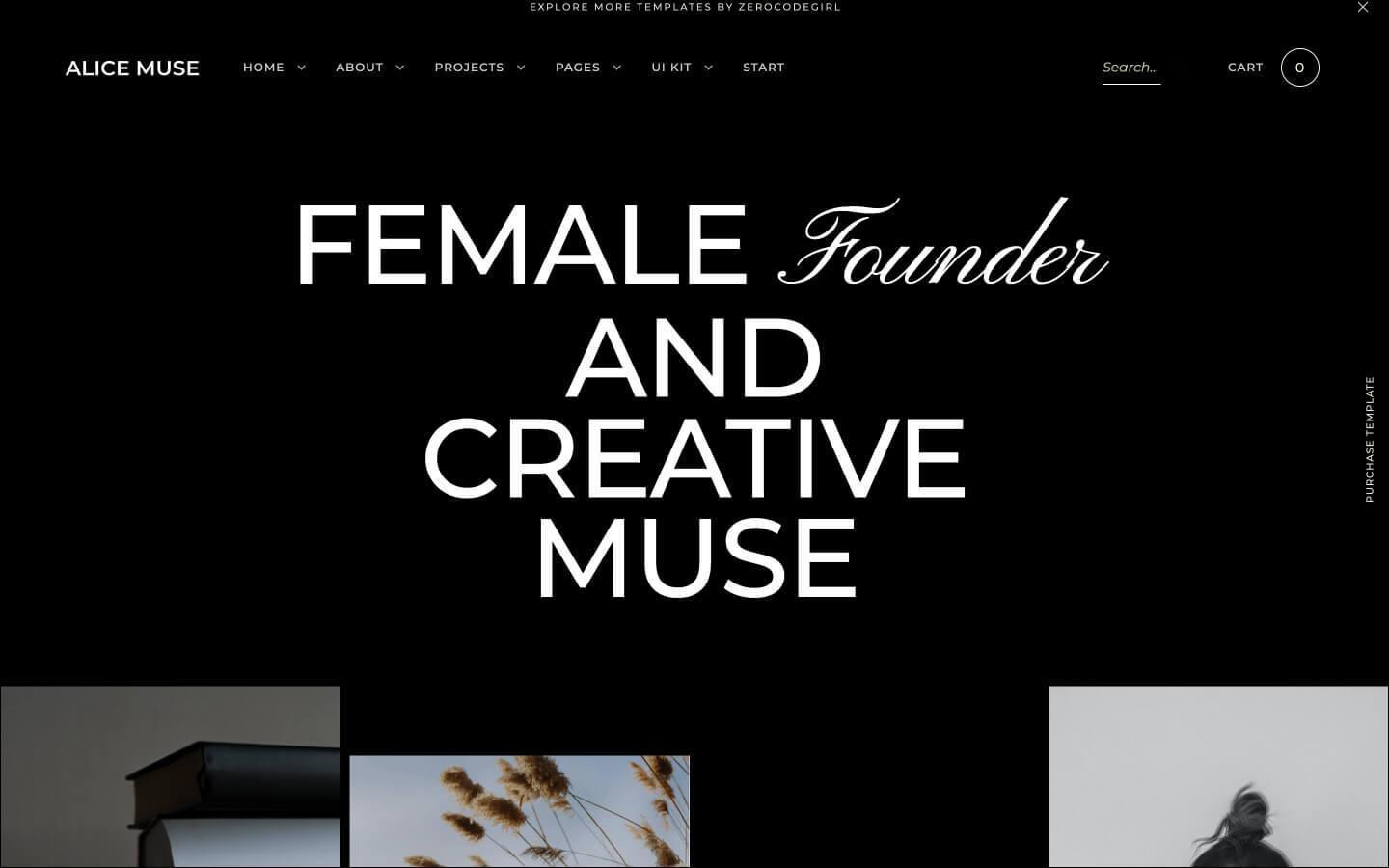 Alice Muse - Designer HTML5 Responsive Website Template
