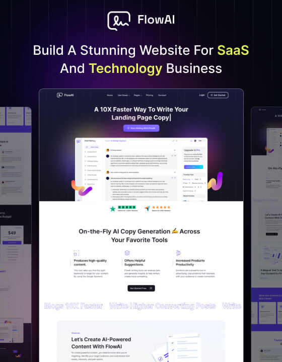 FlowAi - SaaS HTML5 Responsive Website Template