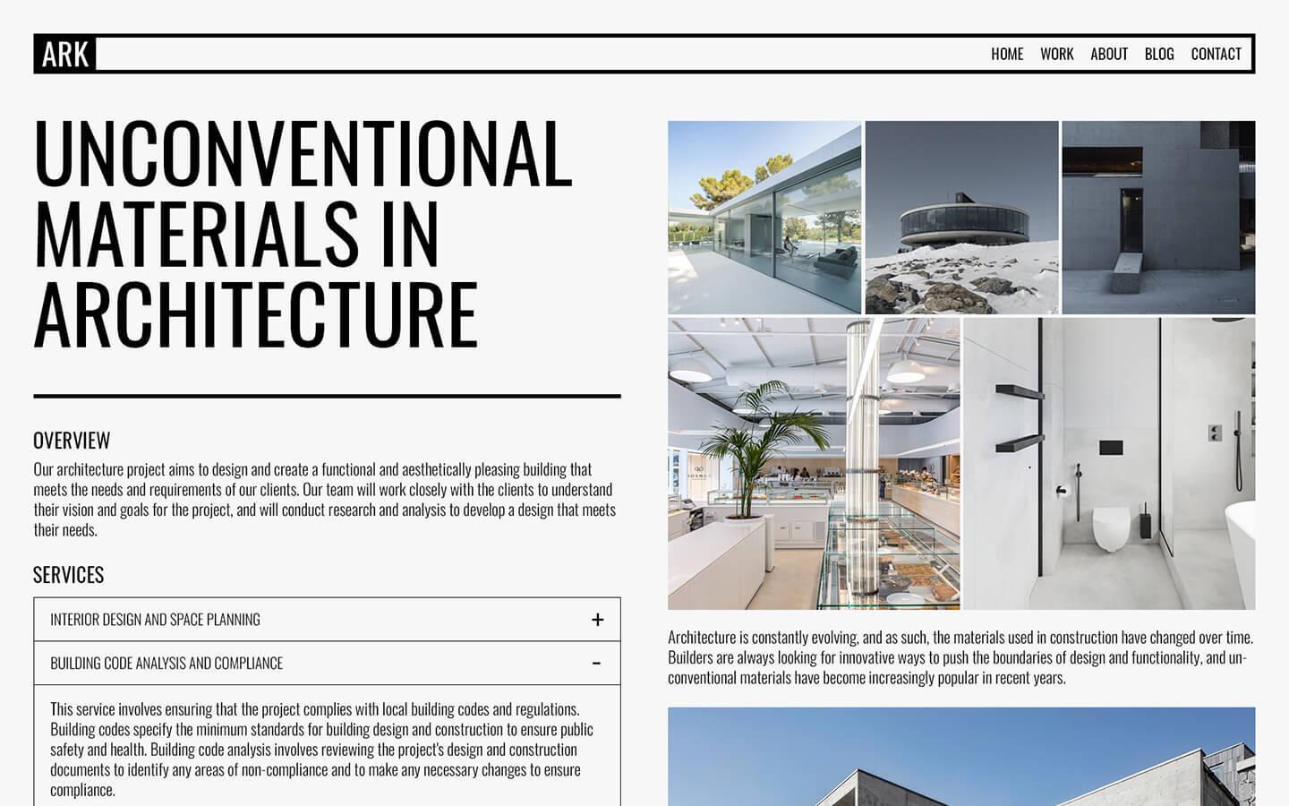 Ark - Architecture HTML5 Responsive Website Template