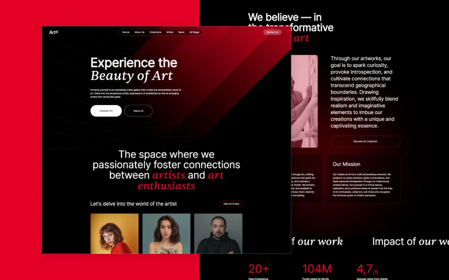 Art 128 - Artist HTML5 Responsive Website Template