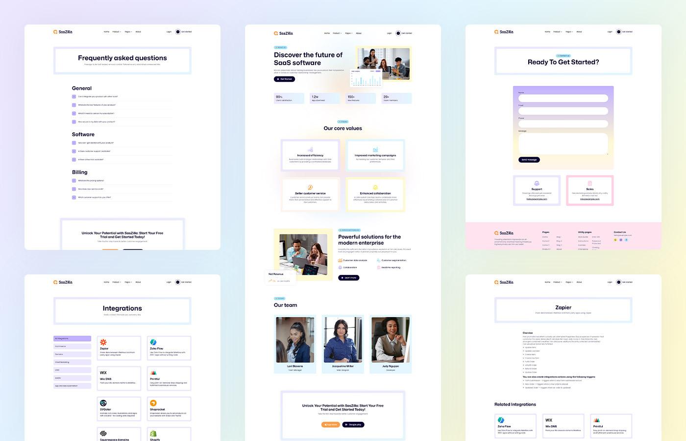 SasZilla - SaaS HTML5 Responsive Website Template