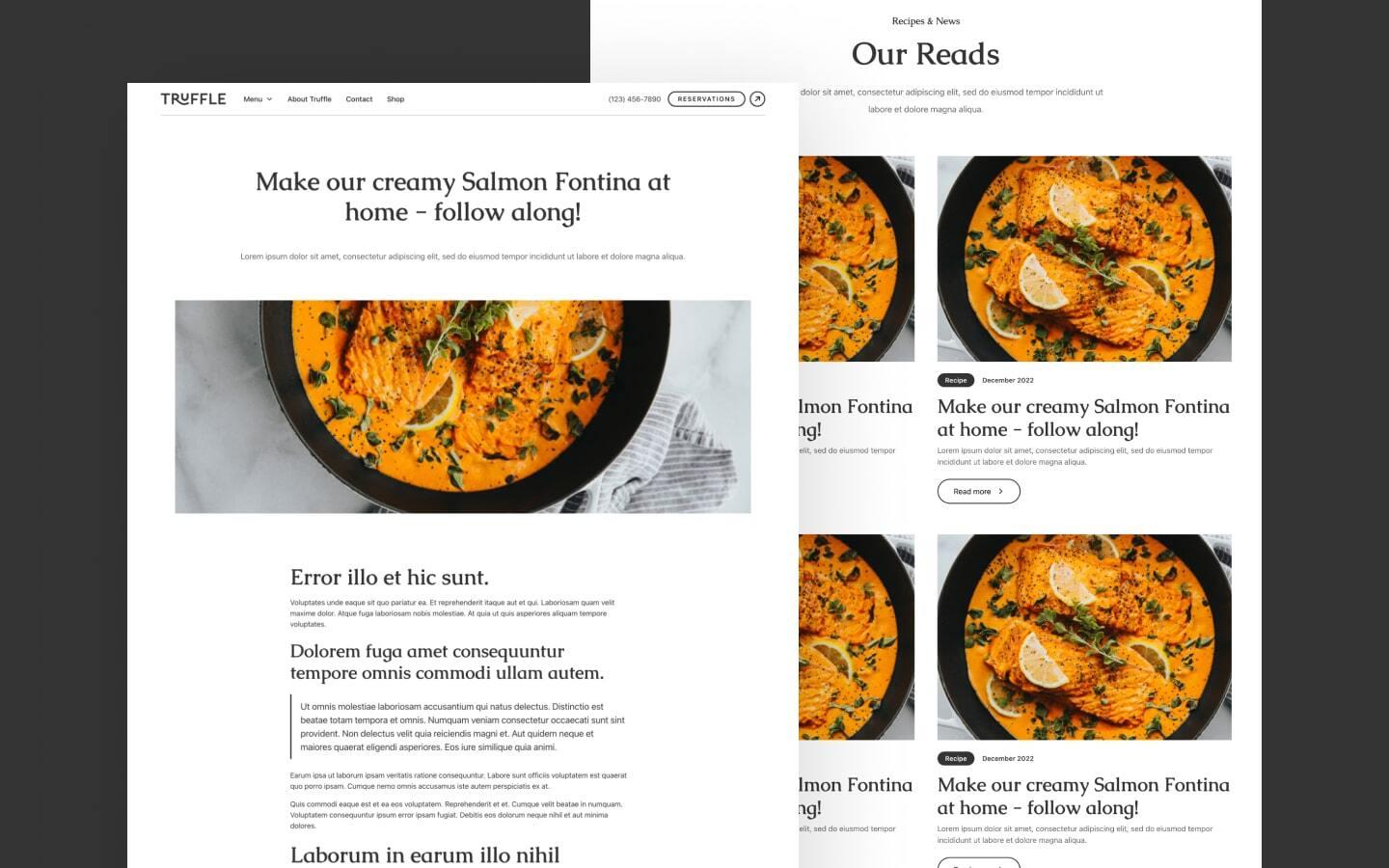 Truffle Dining - Restaurant HTML5 Responsive Website Template