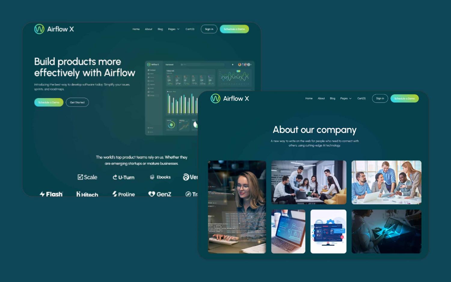 AirFlow X - SaaS HTML5 Responsive Website Template