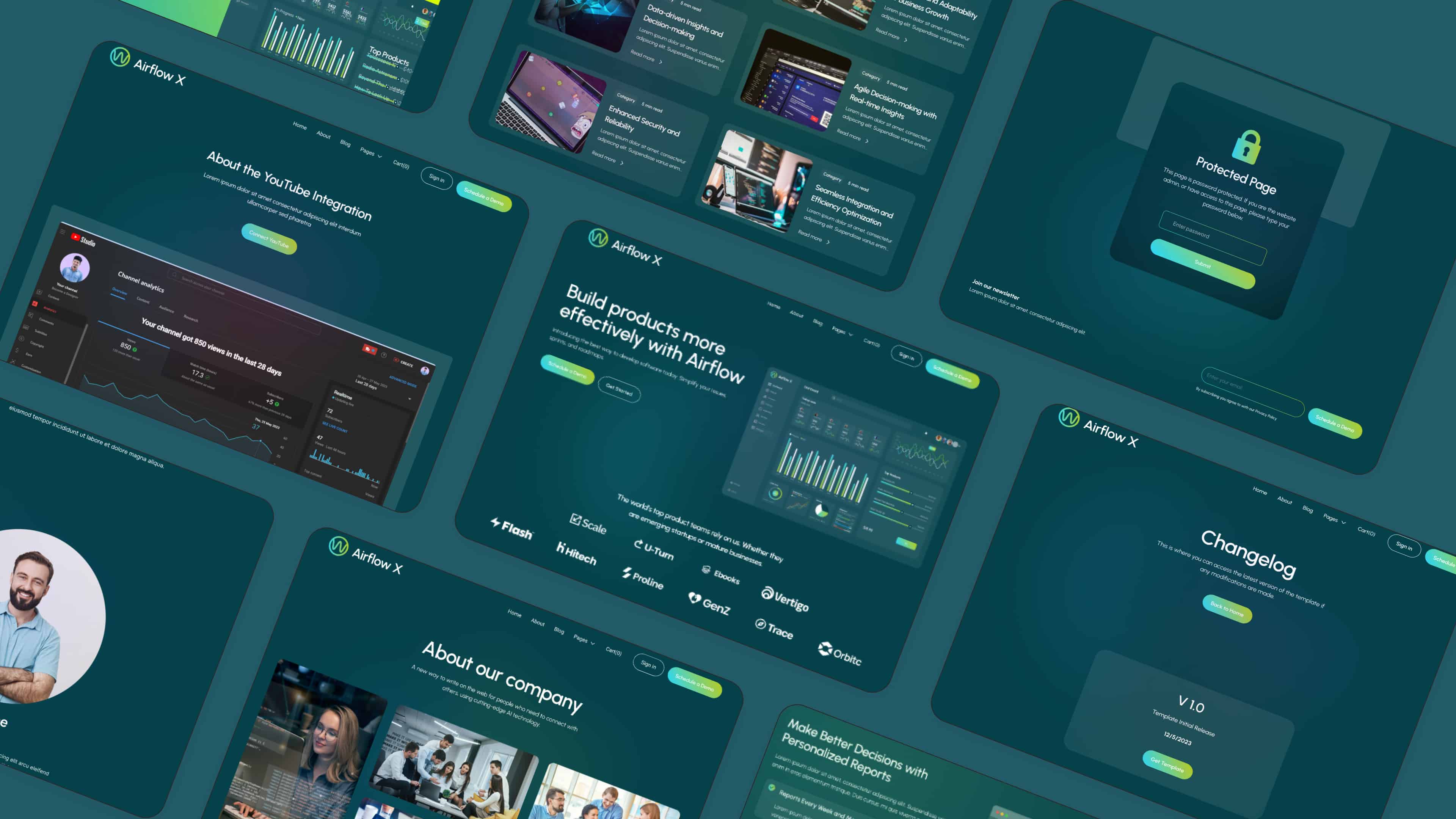 AirFlow X - SaaS HTML5 Responsive Website Template