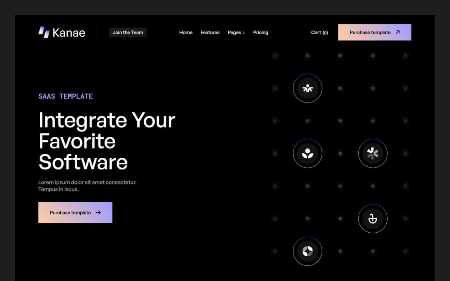 Kanae - SaaS HTML5 Responsive Website Template