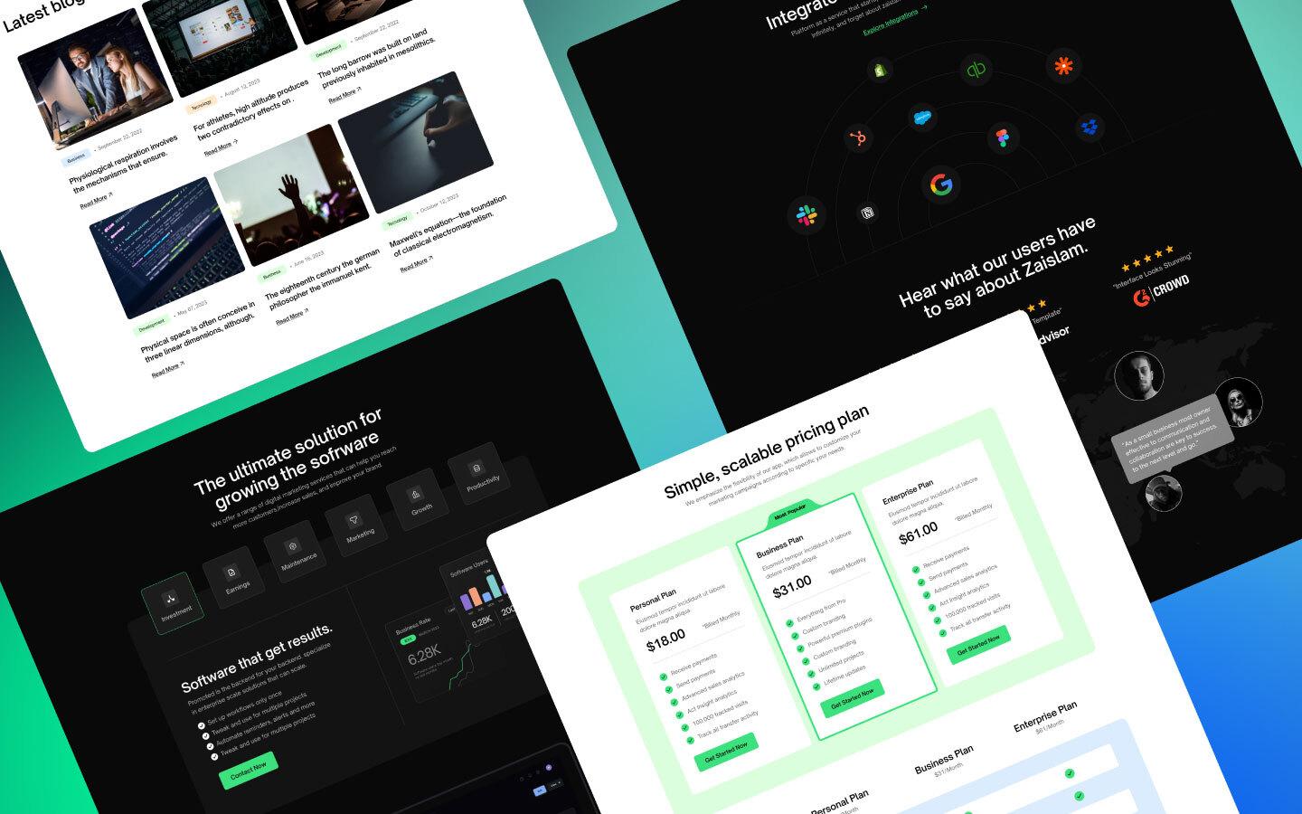 Zaislam - SaaS HTML5 Responsive Website Template