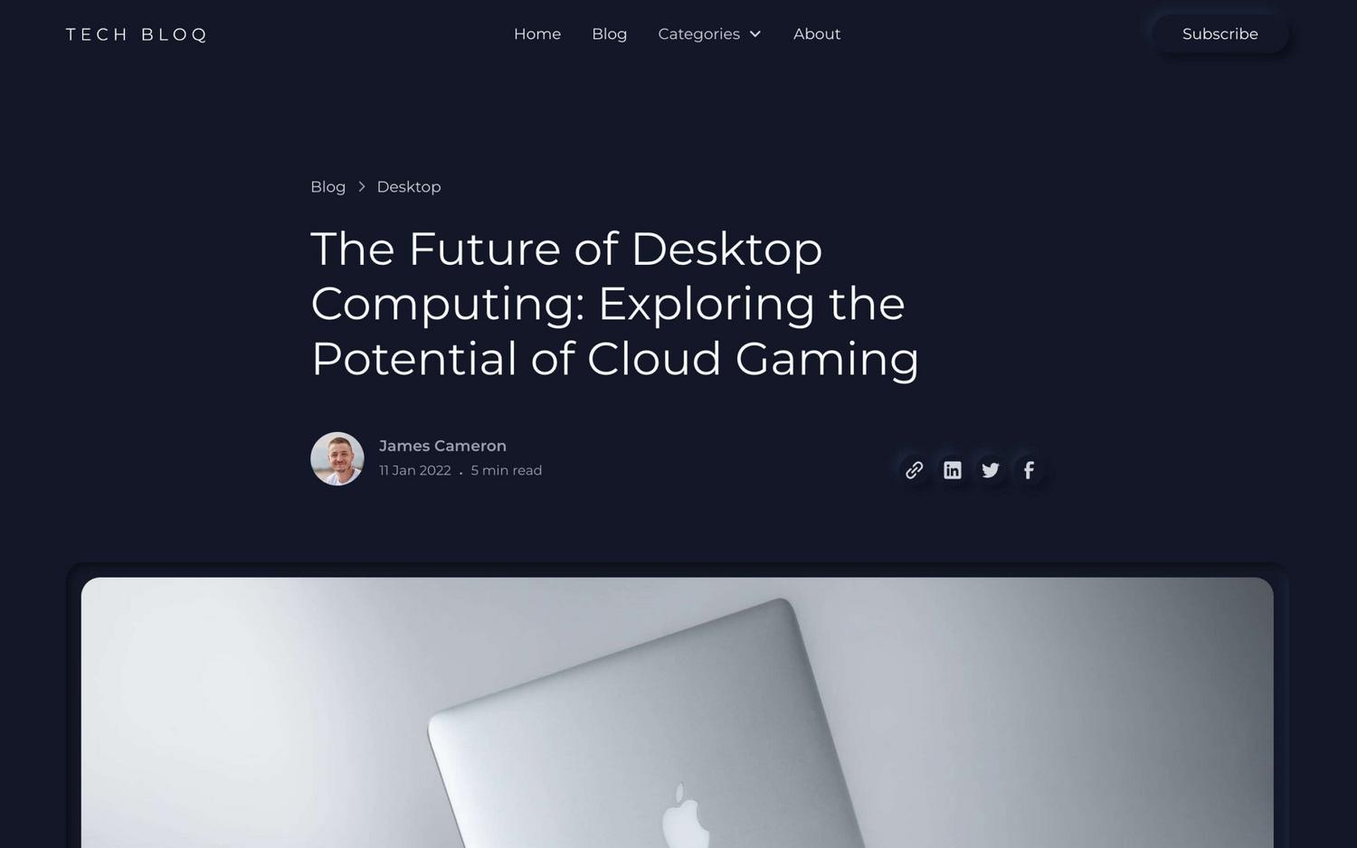 Tech Bloq - Blog HTML5 Responsive Website Template