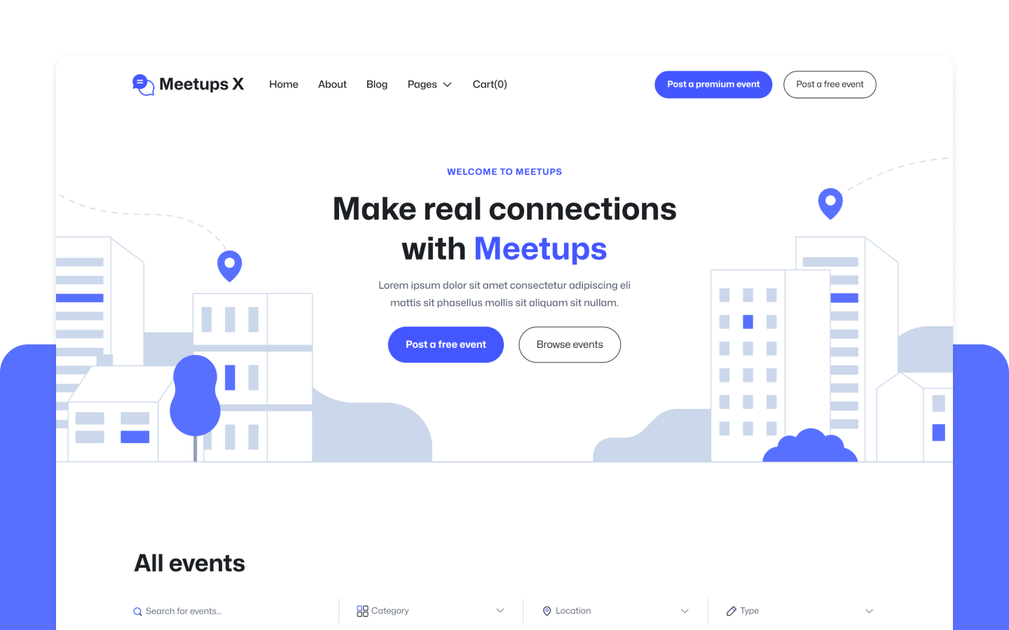 Meetups X - Event HTML5 Responsive Website Template