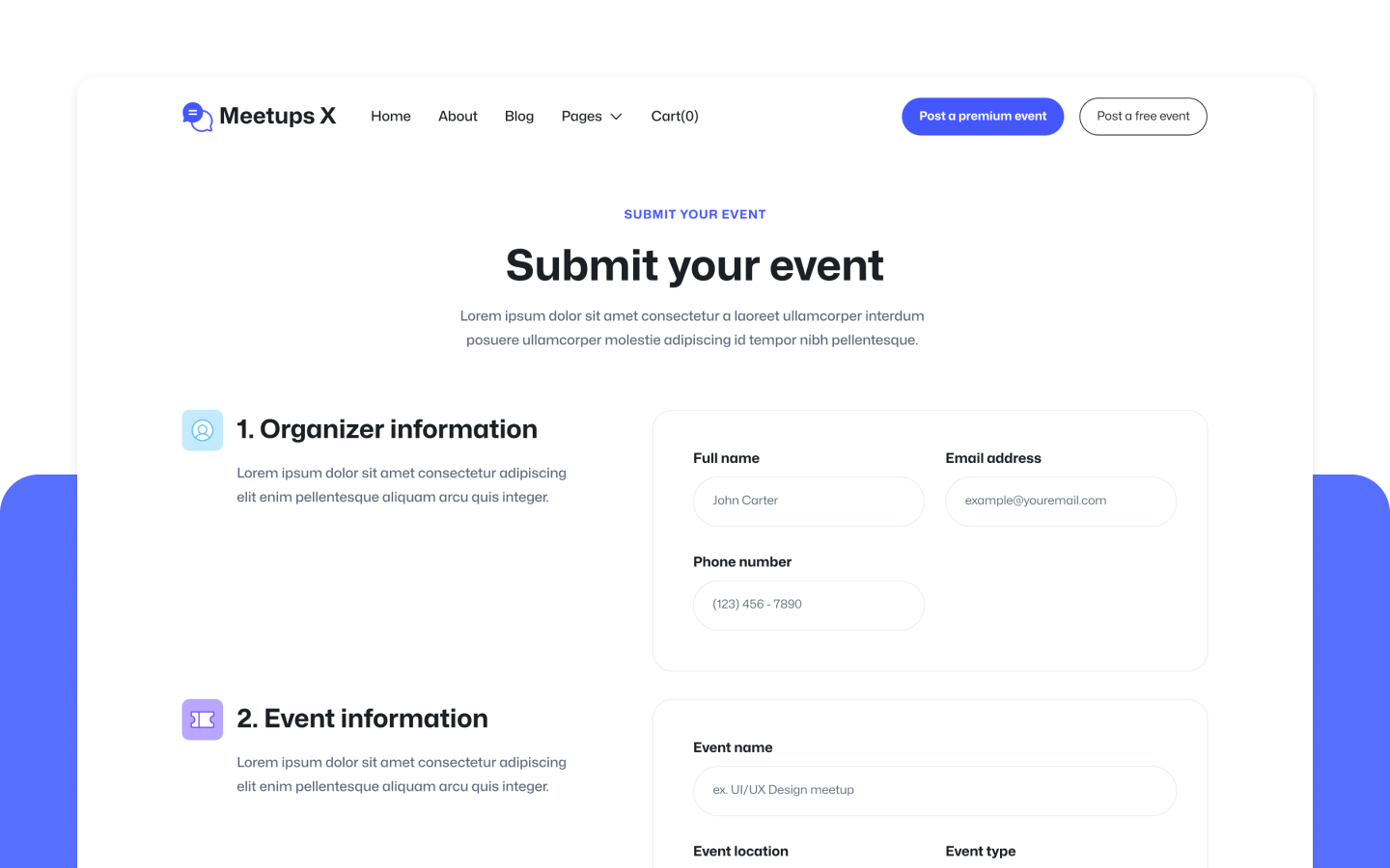Meetups X - Event HTML5 Responsive Website Template