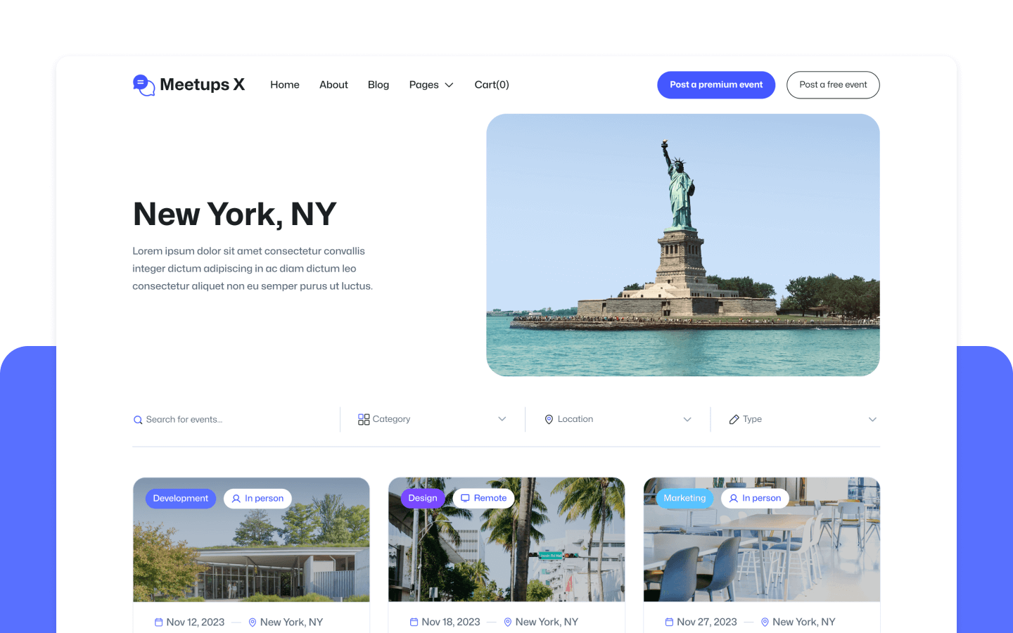 Meetups X - Event HTML5 Responsive Website Template