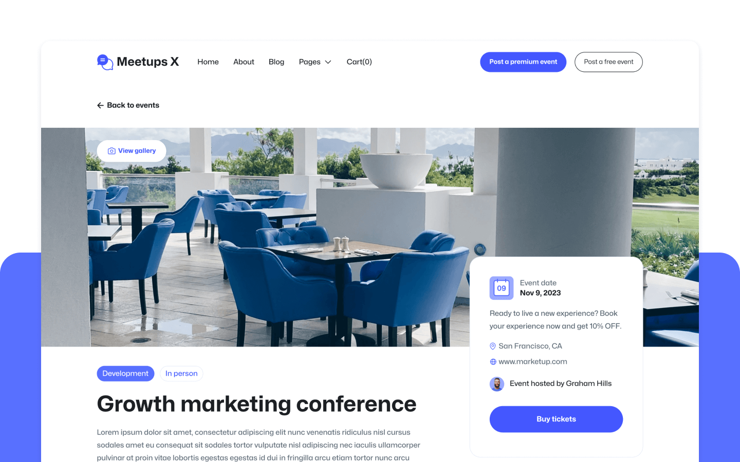 Meetups X - Event HTML5 Responsive Website Template
