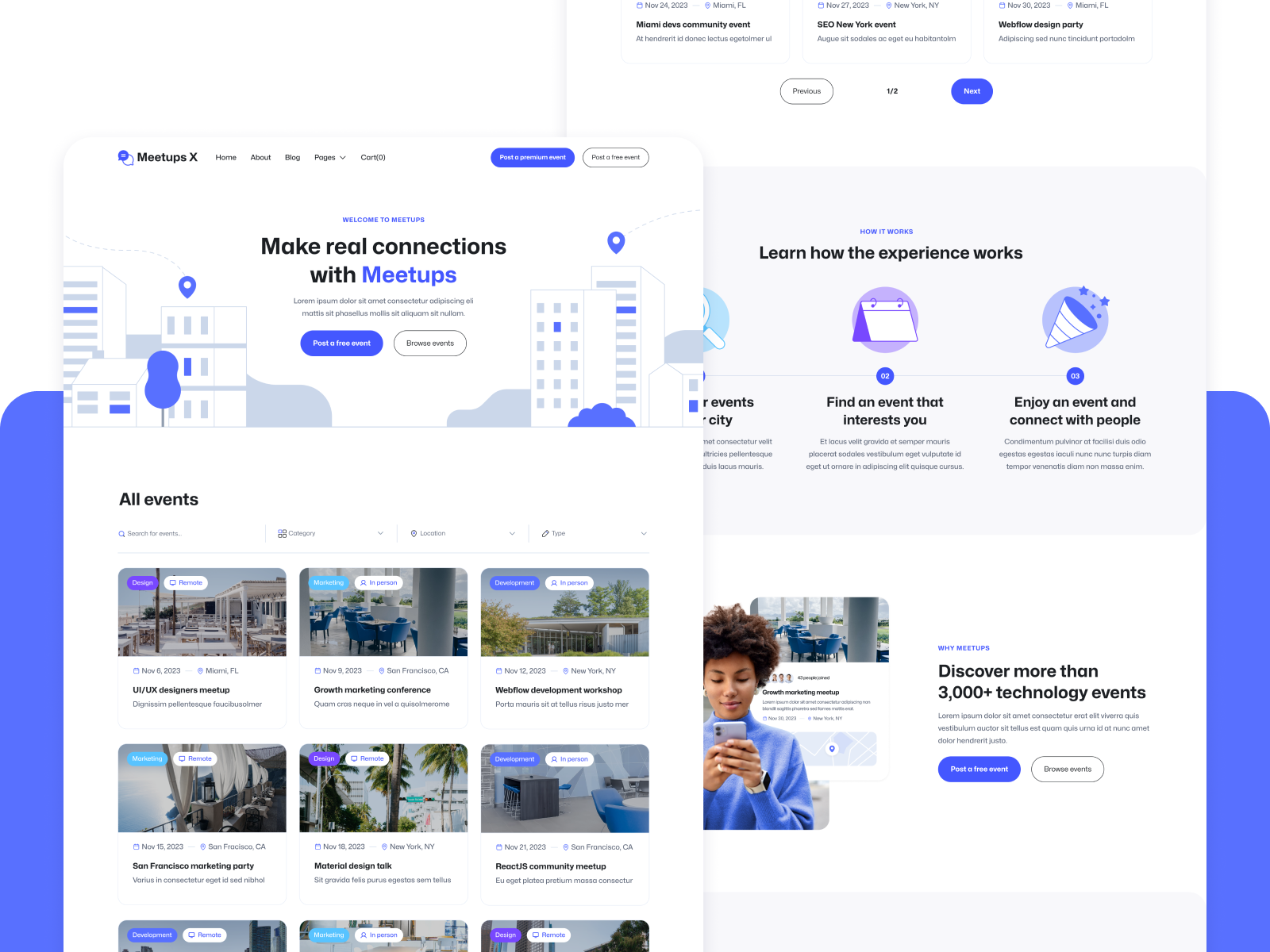 Meetups X - Event HTML5 Responsive Website Template