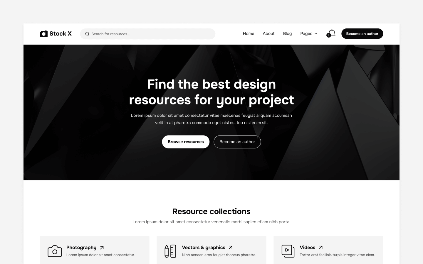 Stock X - Photography HTML5 Responsive Website Template