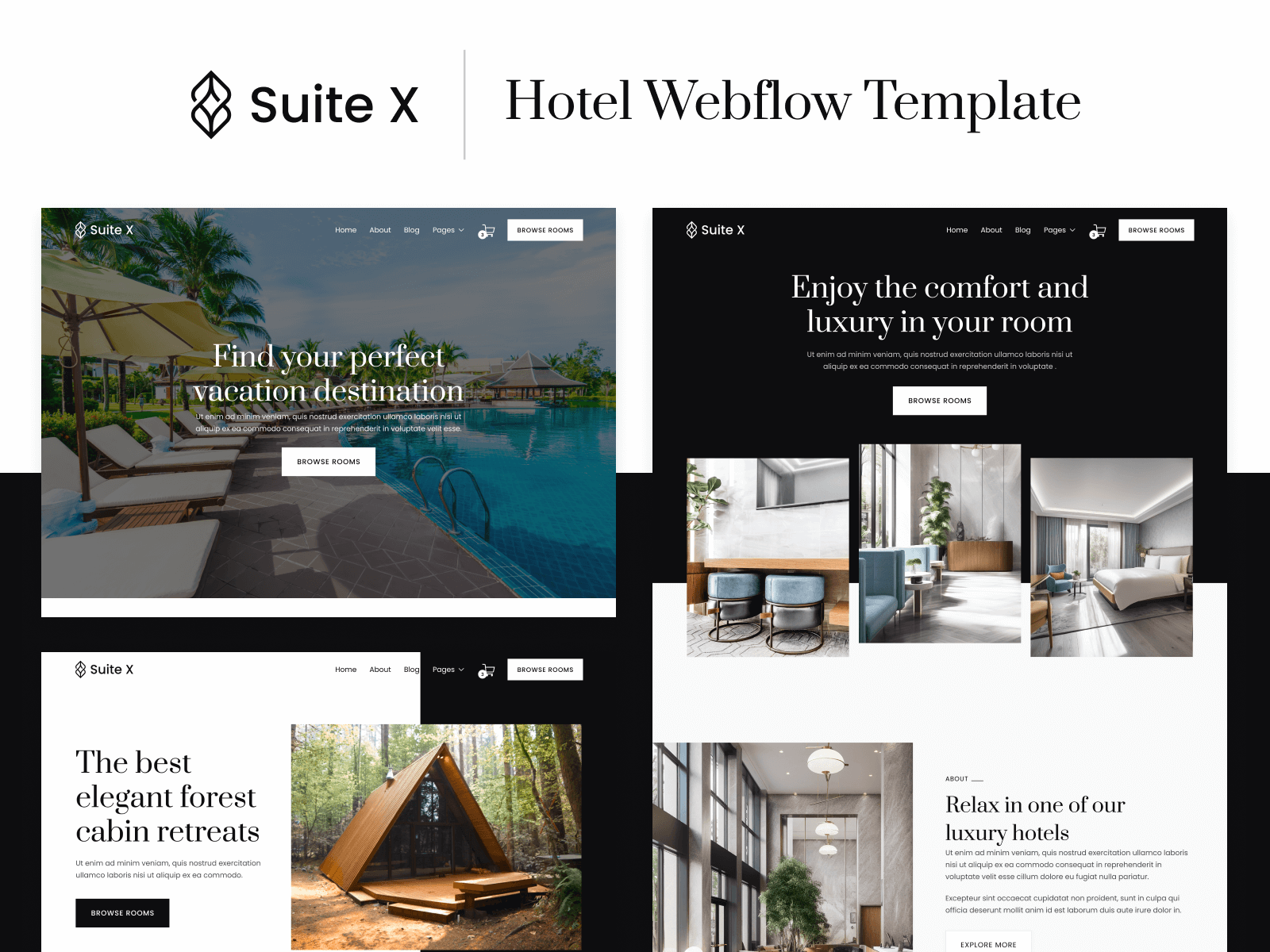 Suite X - Hotel HTML5 Responsive Website Template