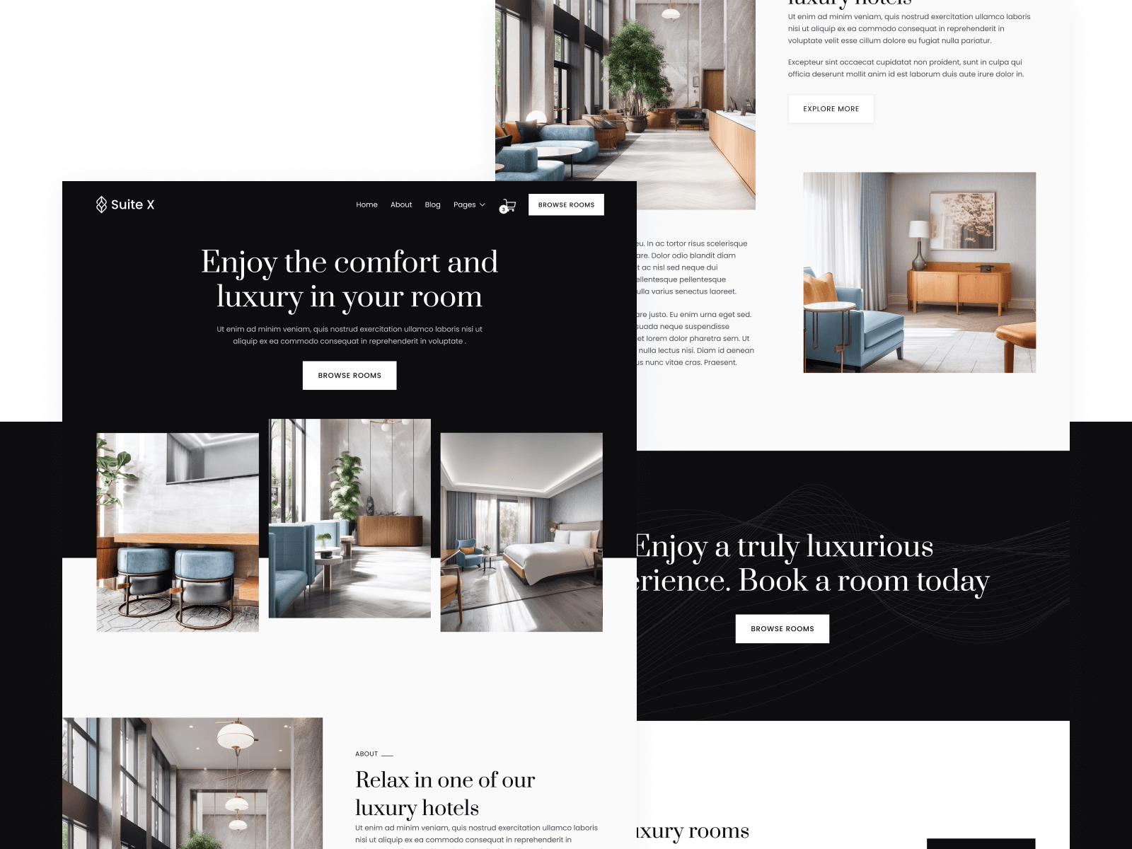 Suite X - Hotel HTML5 Responsive Website Template