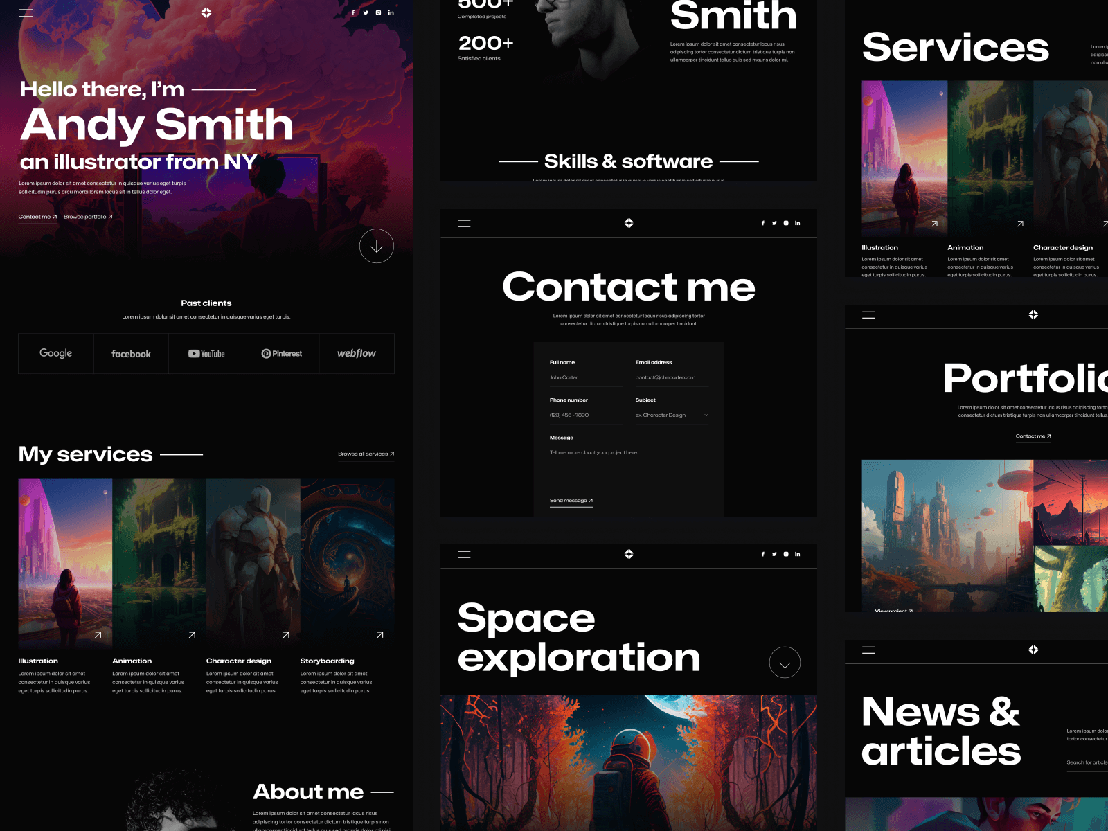 Illustrator X - Portfolio HTML5 Responsive Website Template