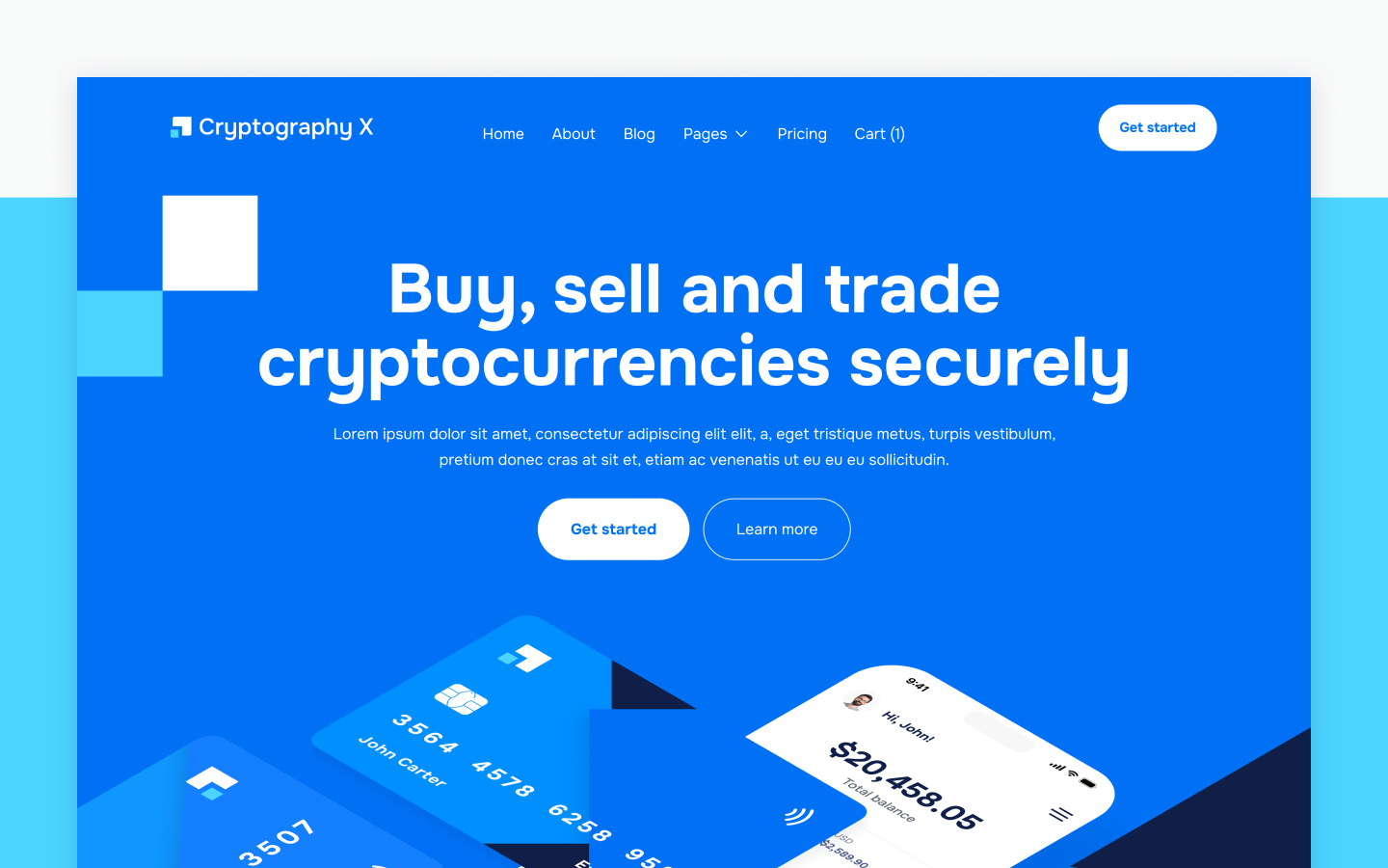 Cryptography X - Finance HTML5 Responsive Website Template
