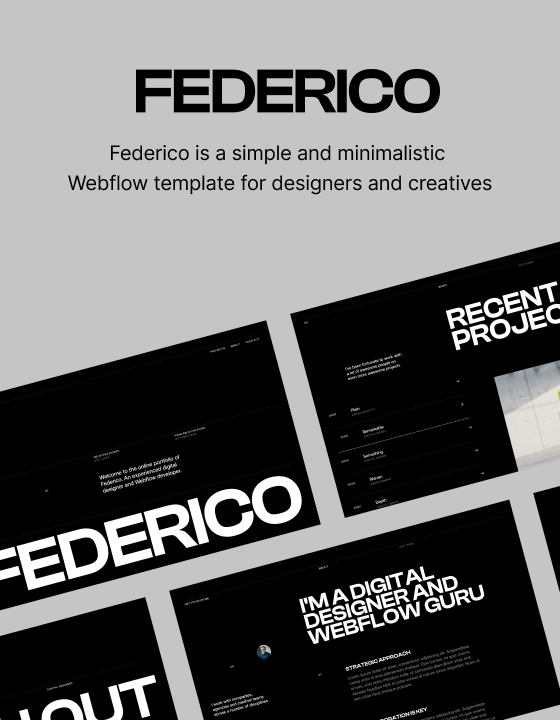 Federico - Portfolio HTML5 Responsive Website Template