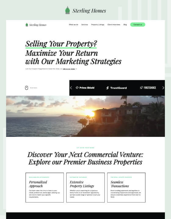 Sterling Homes - Real Estate HTML5 Responsive Website Template