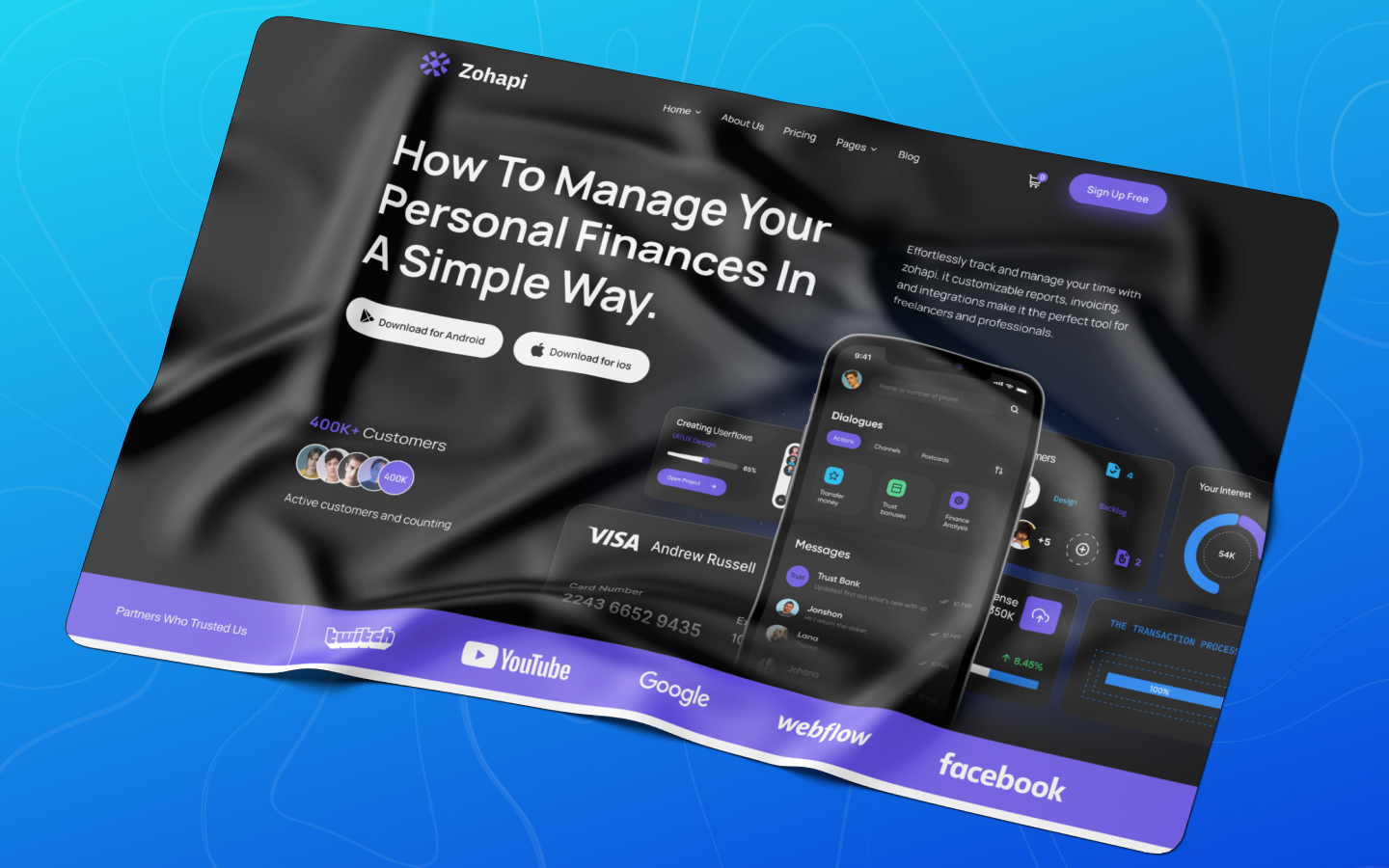 Zohapi - App HTML5 Responsive Website Template