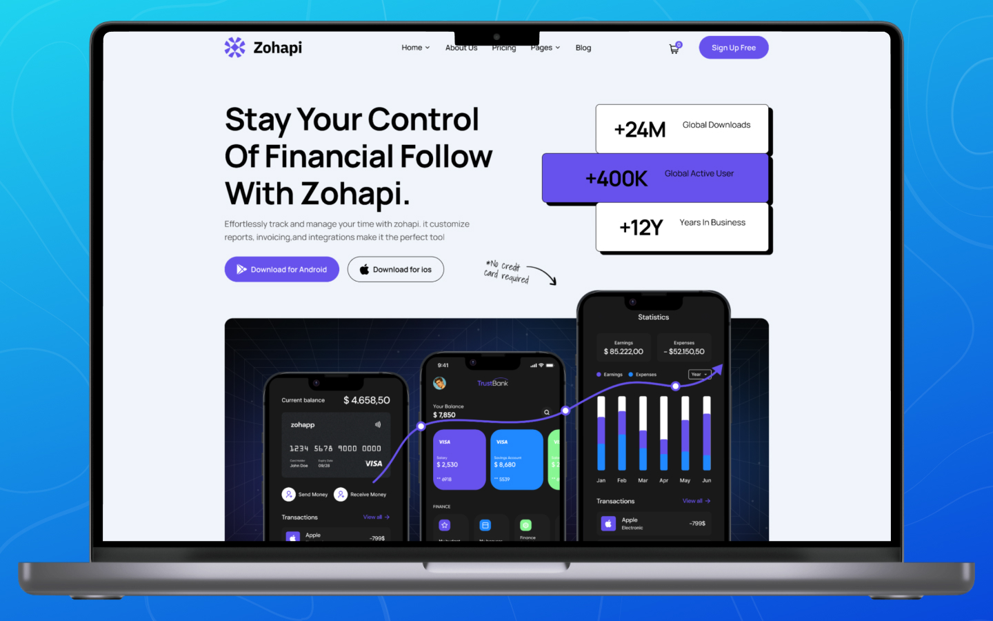 Zohapi - App HTML5 Responsive Website Template