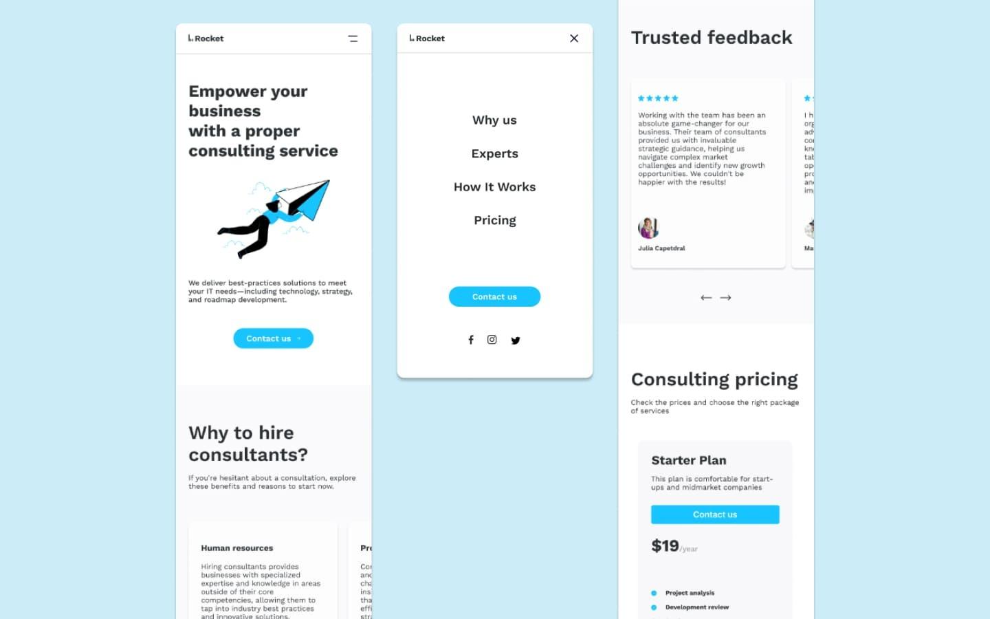Rocket - Landing page HTML5 Responsive Website Template