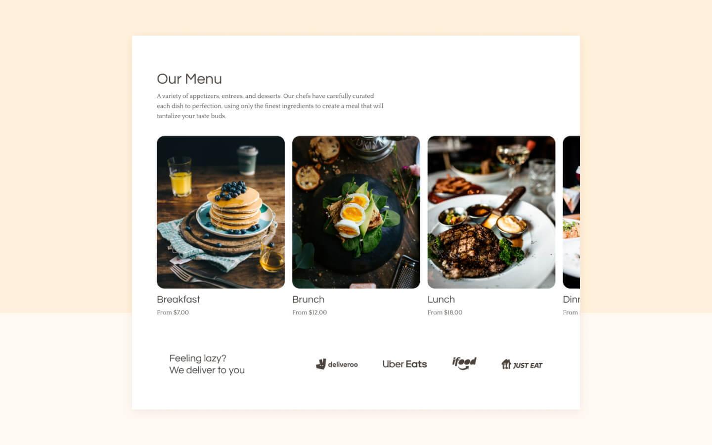 Savant - Food HTML5 Responsive Website Template