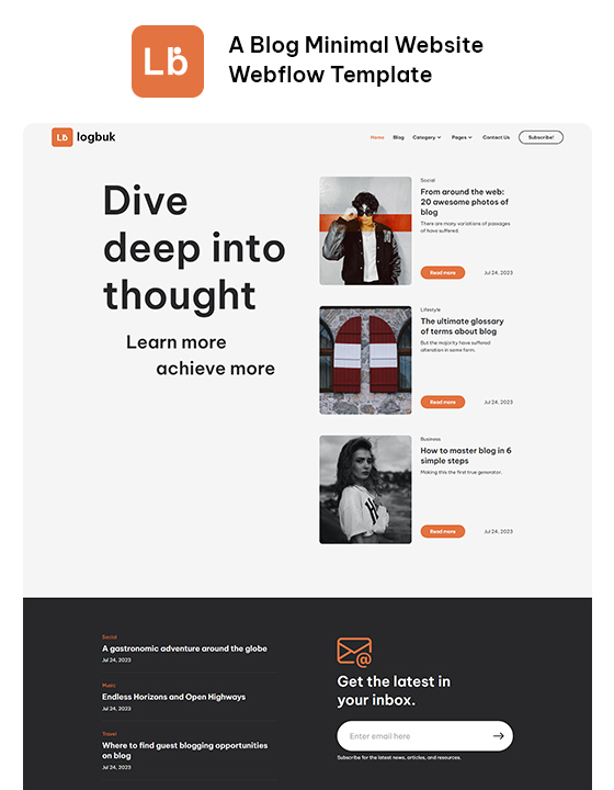 Logbuk - Blog HTML5 Responsive Website Template