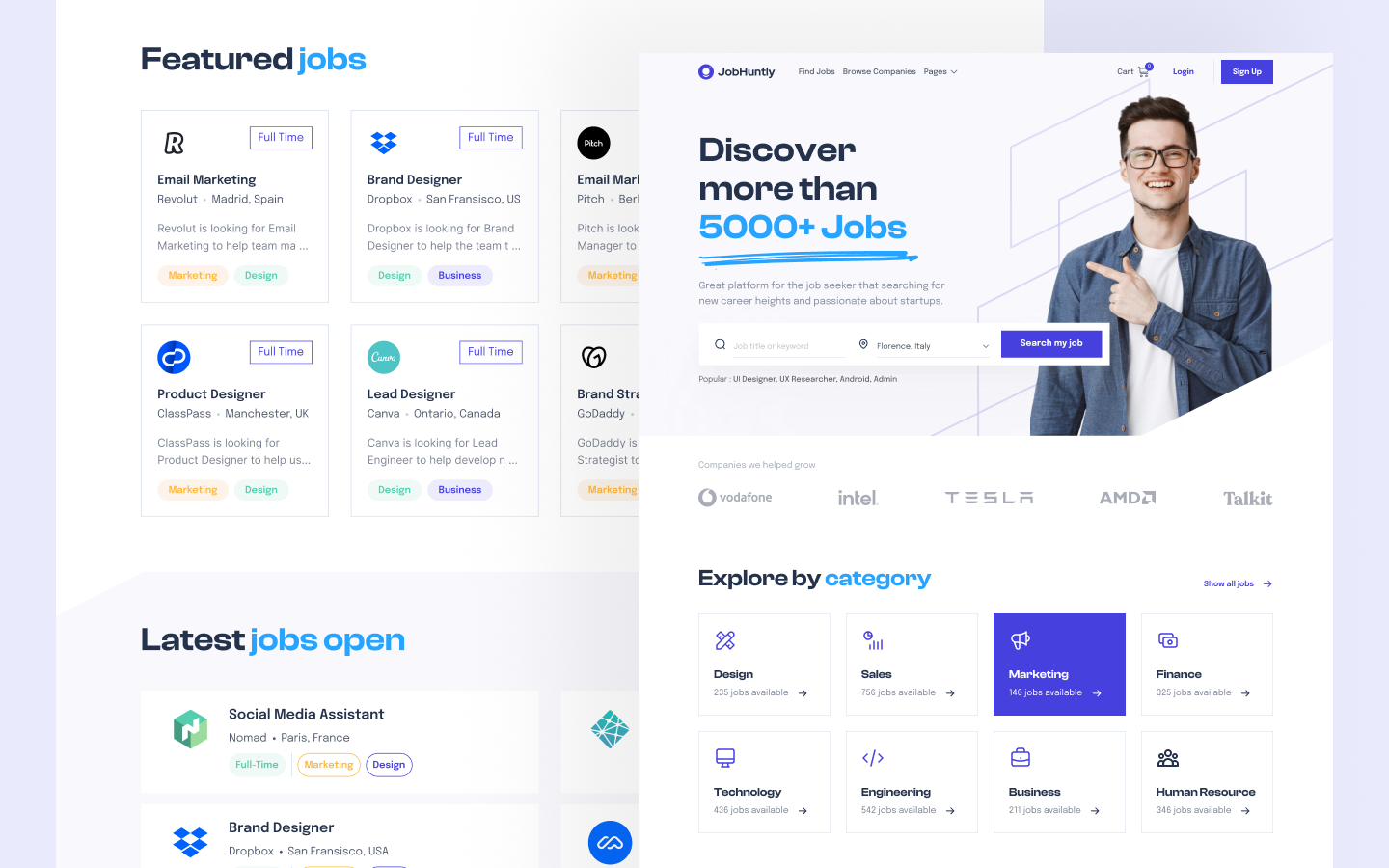Jobhuntly - Job Portal HTML5 Responsive Website Template