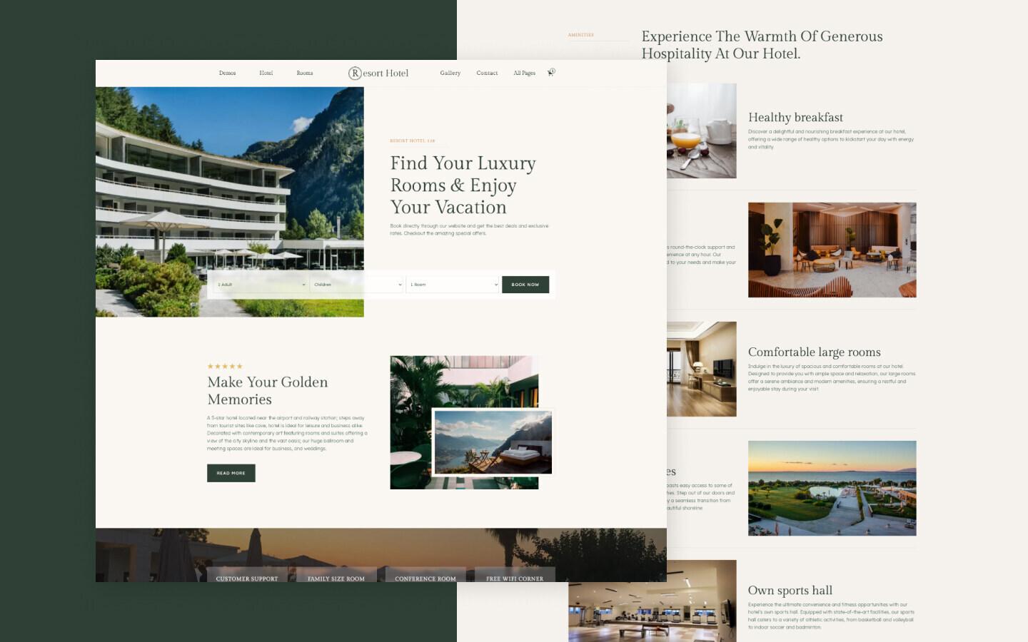 Resort 128 - Hotel HTML5 Responsive Website Template